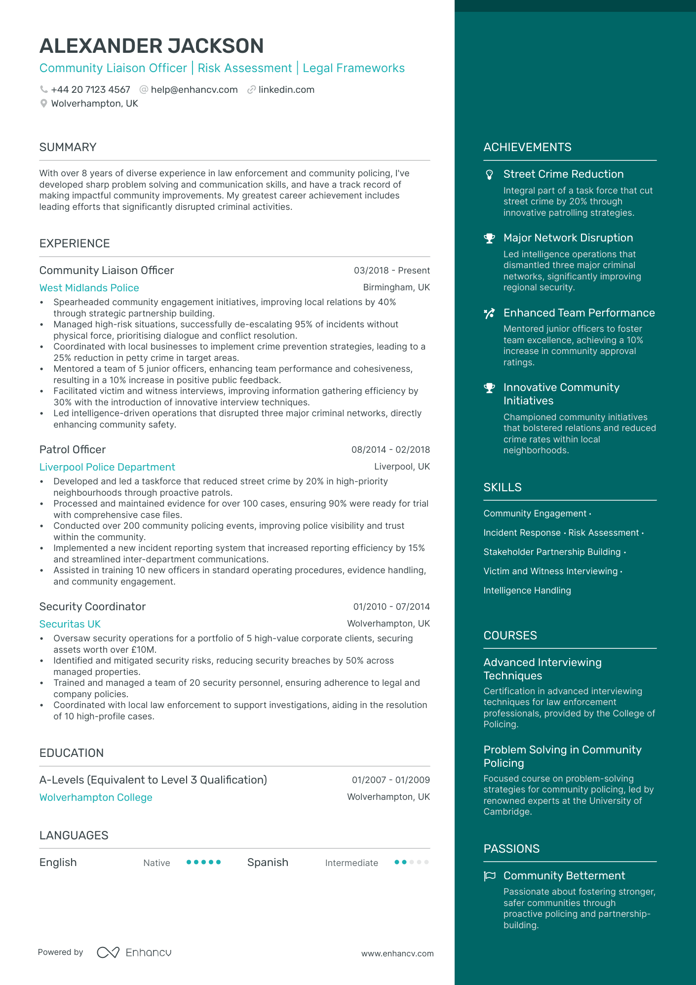 Police Officer CV Examples & Guide for 2025