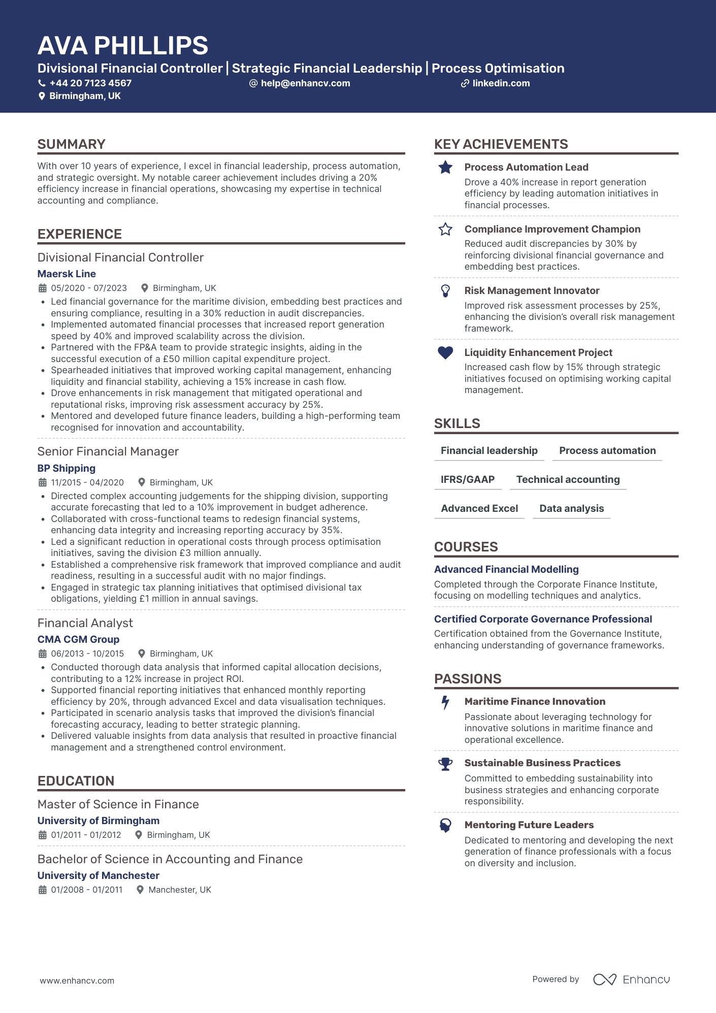 Financial Controller CV Examples & Guide for 2026