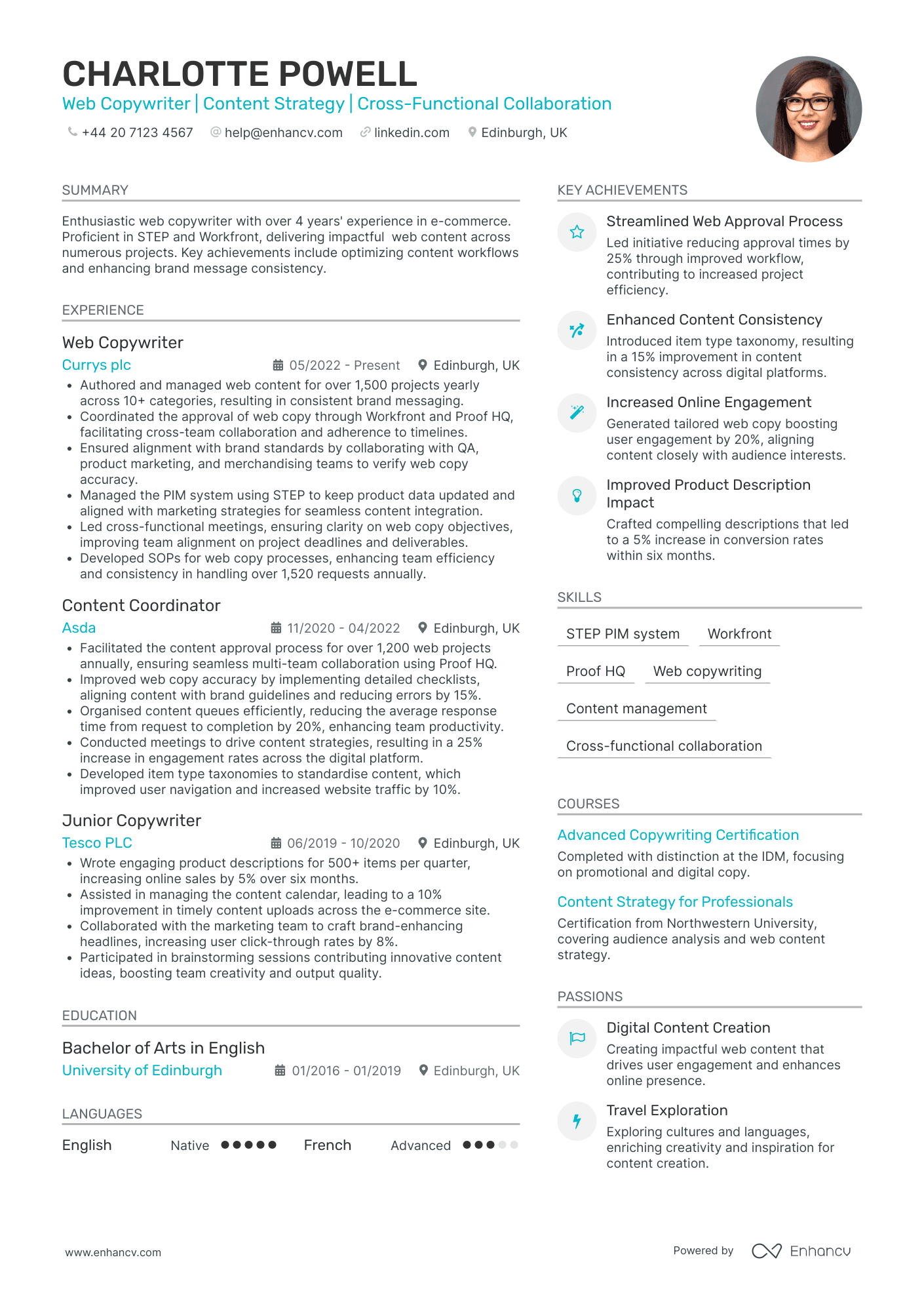 Copywriter CV Examples & Guide for 2026