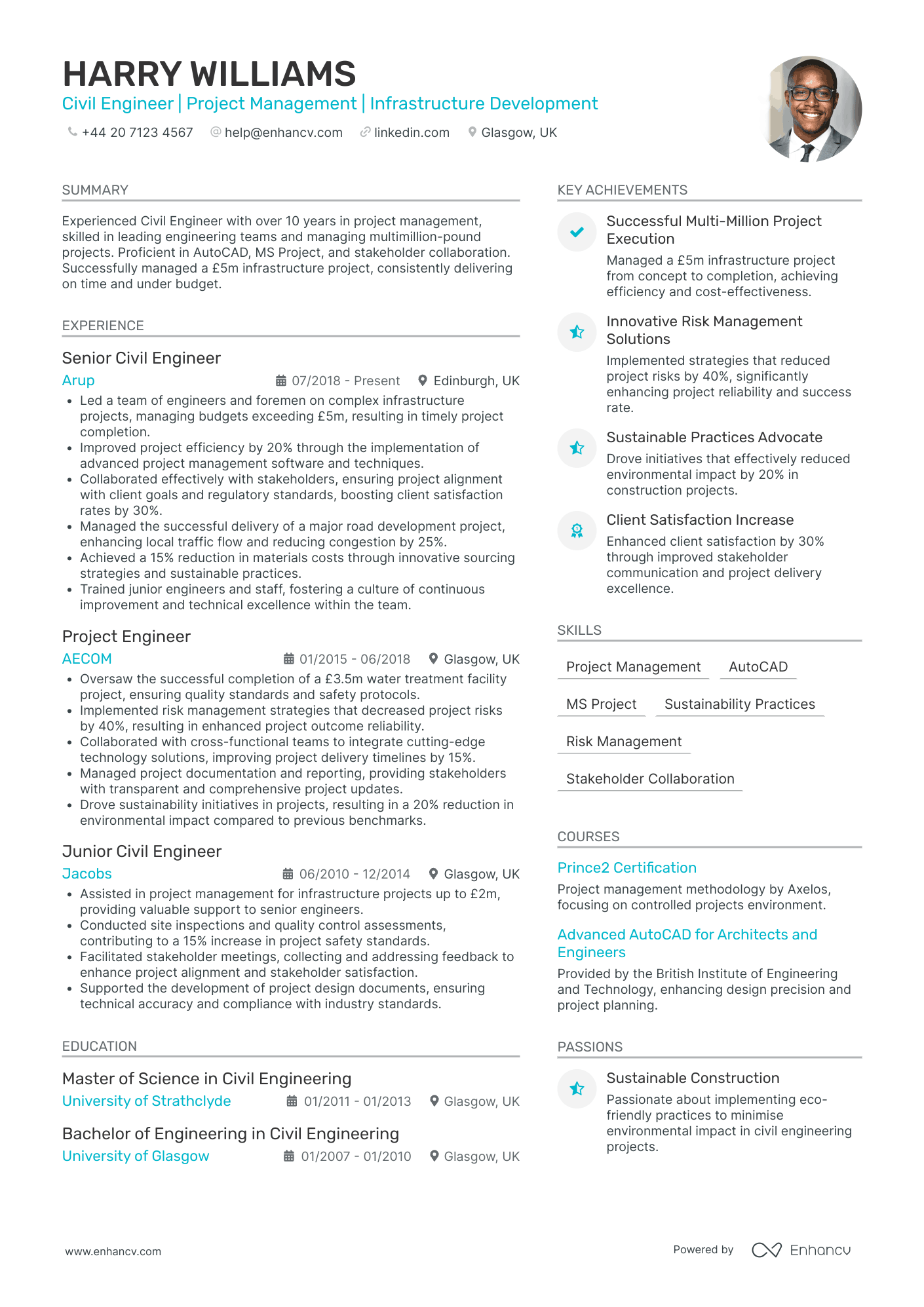 Civil Engineer CV Examples & Guide for 2026