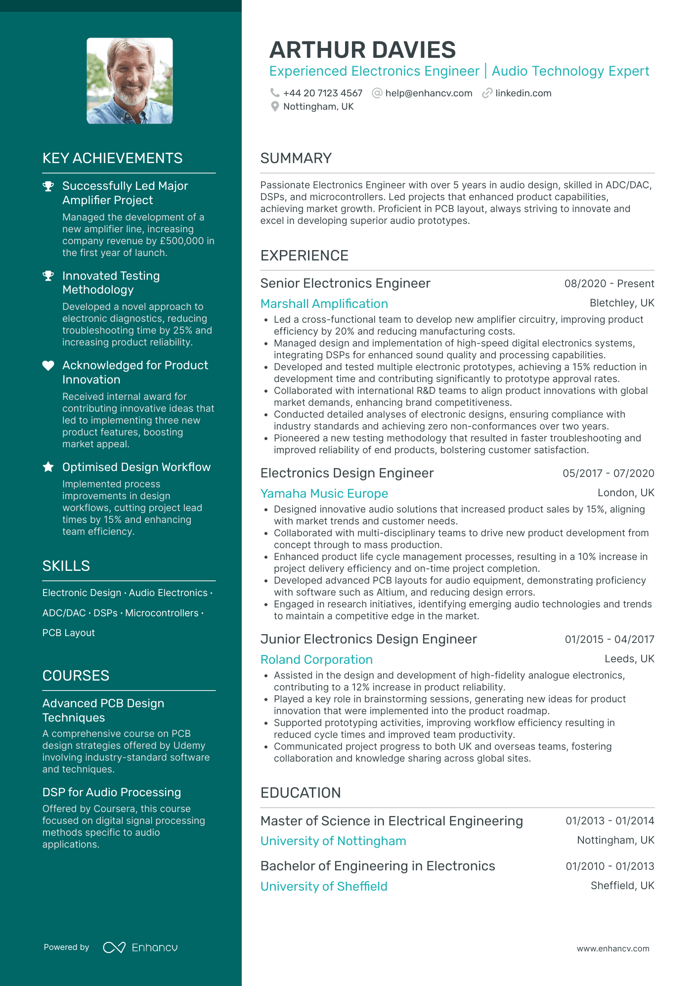 Audio Engineer CV Examples & Guide for 2026