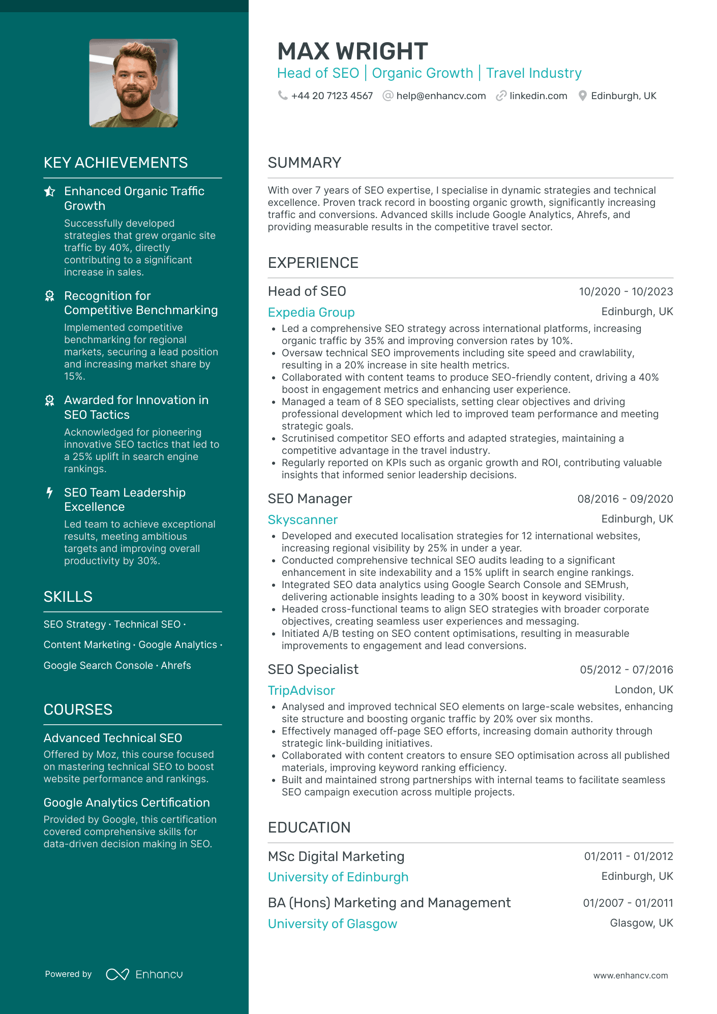 SEO CV Examples & Guide for 2026