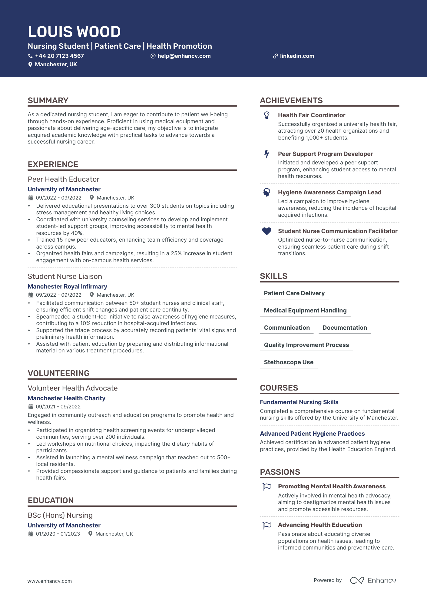 Nursing Student CV Examples & Guide for 2025