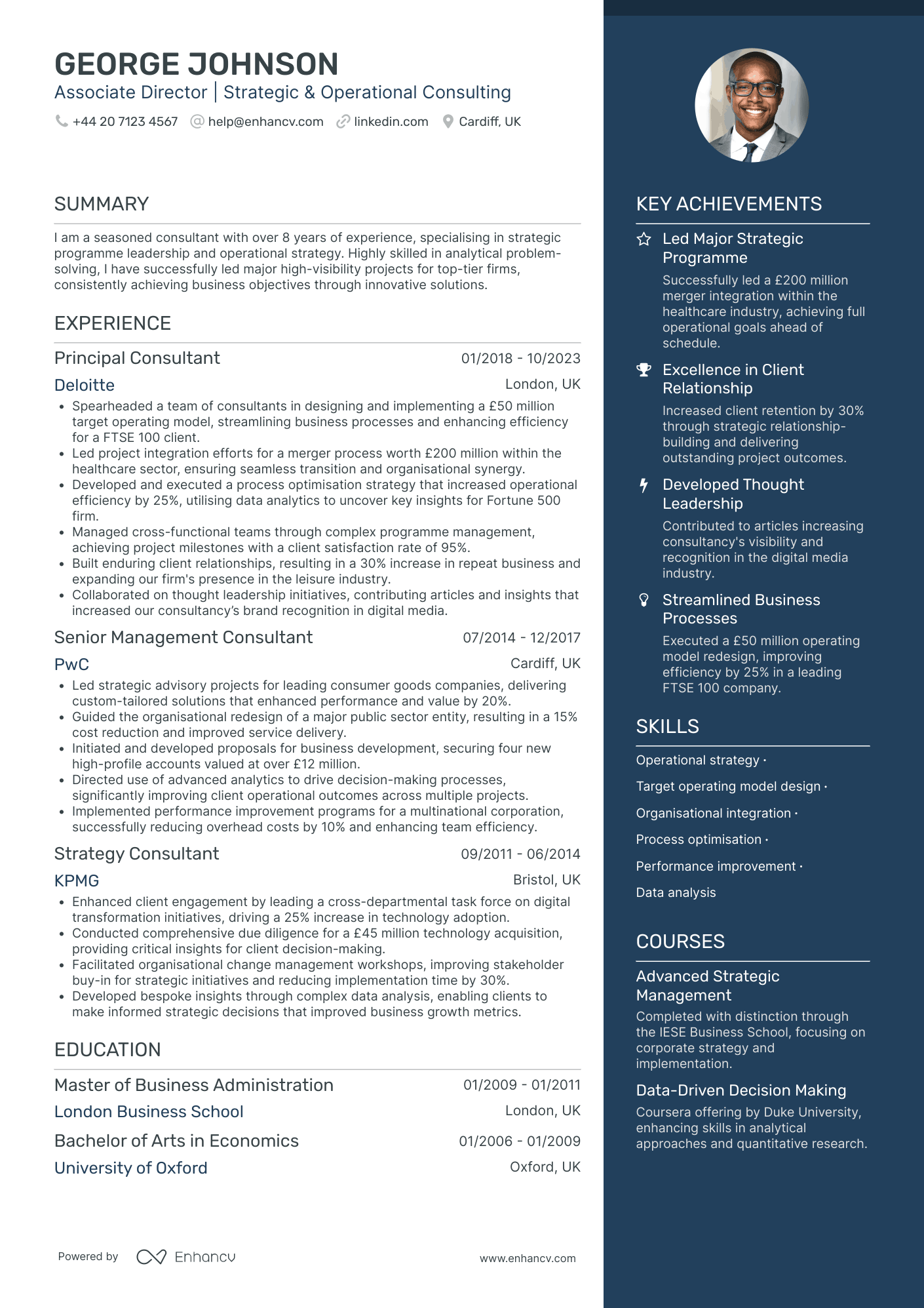 Management Consultant CV Examples & Guide for 2026