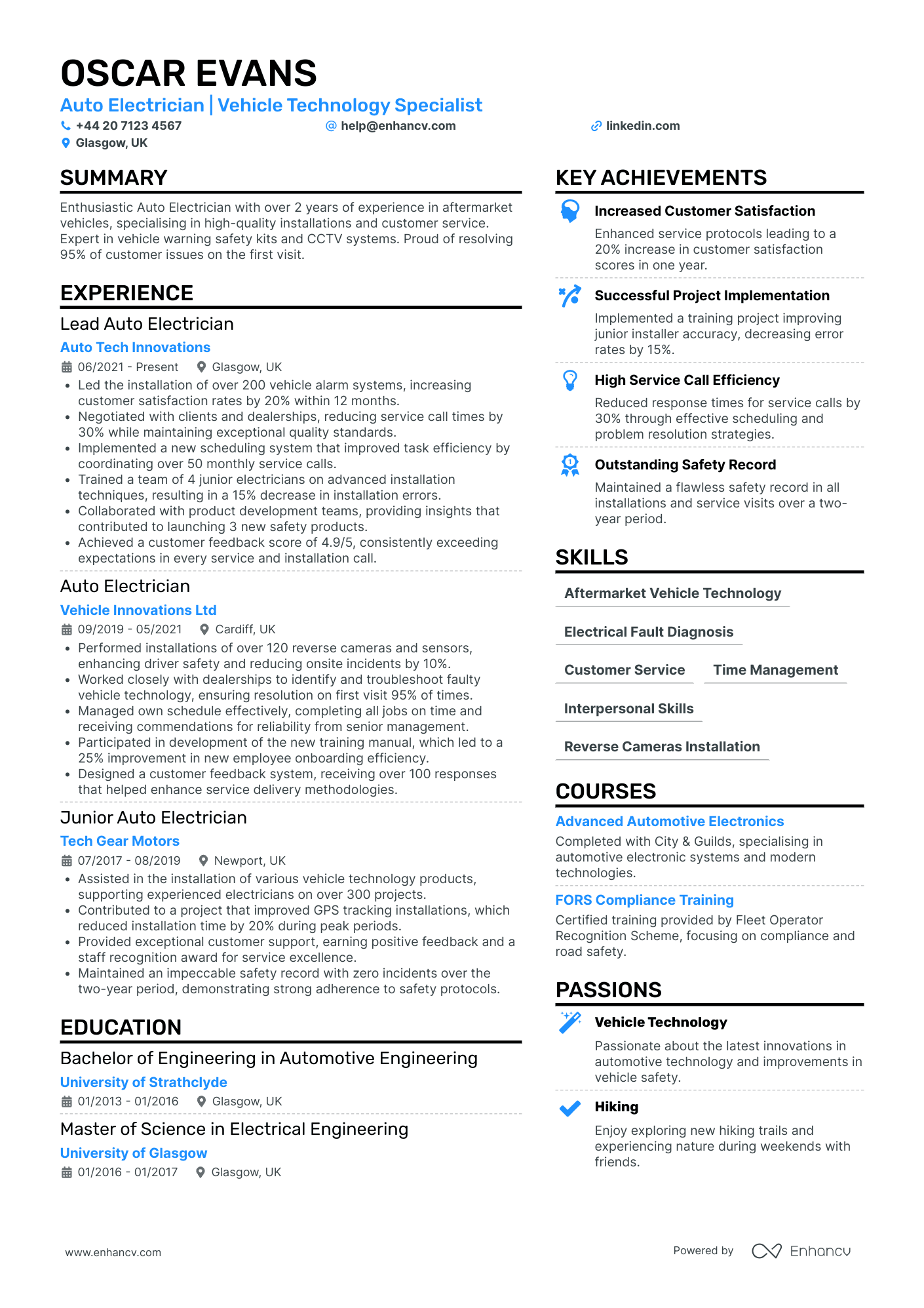 Electrician CV Examples & Guide for 2026
