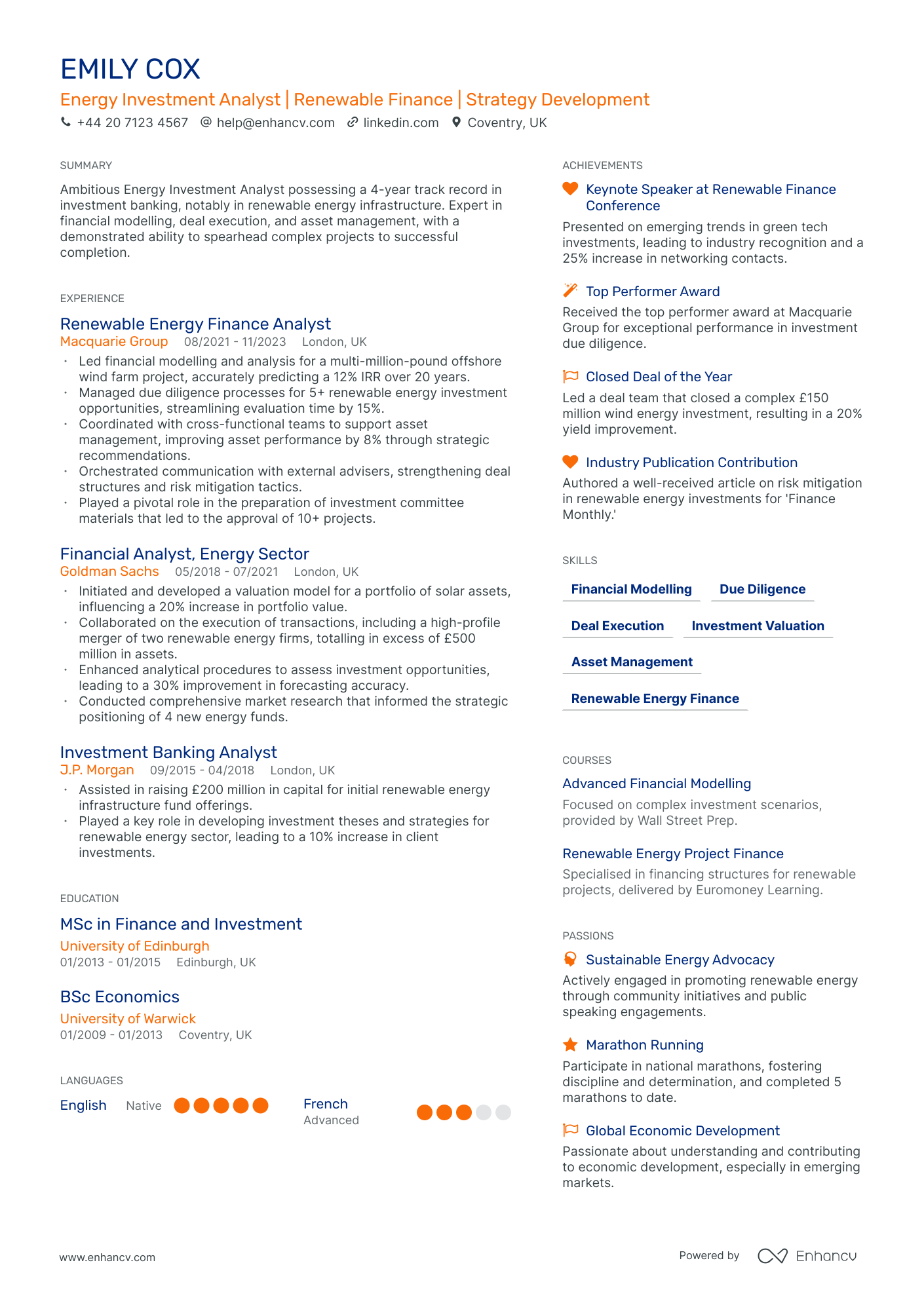 Investment Banking CV Examples & Guide for 2025