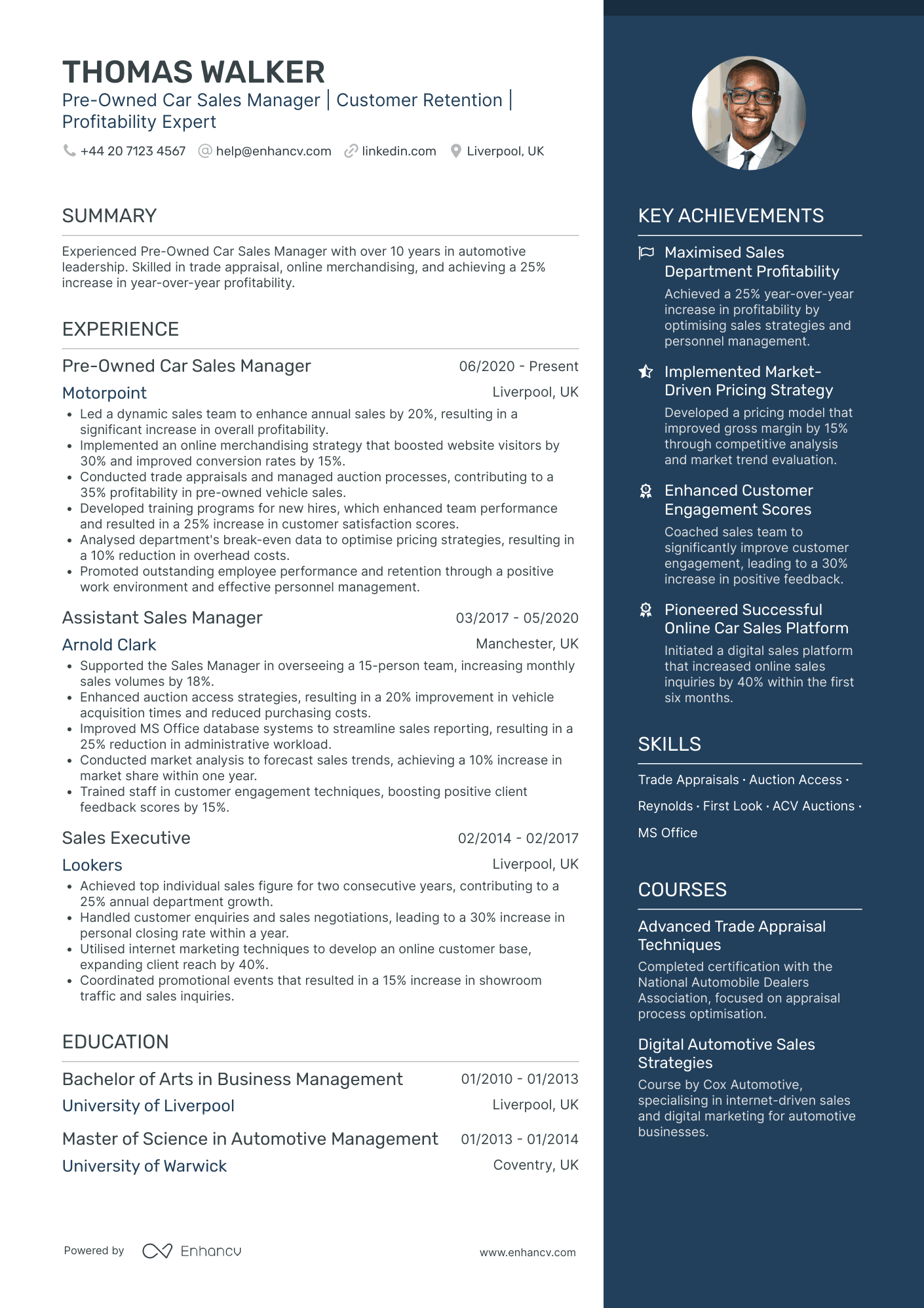 Car Salesman CV Examples & Guide for 2026
