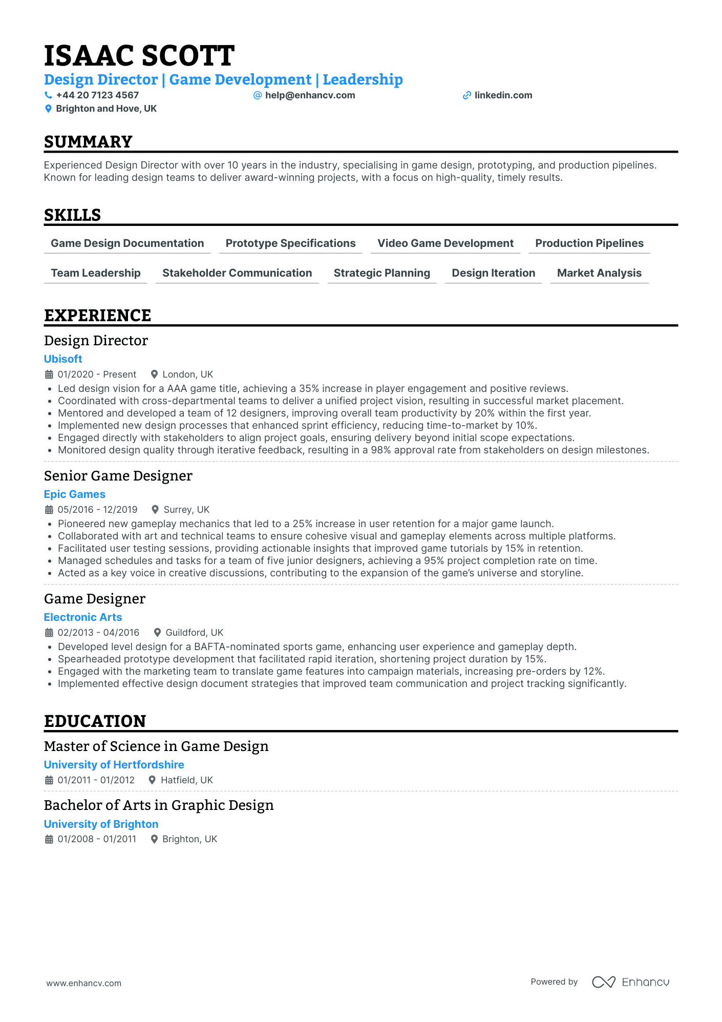 Film Production CV Examples & Guide for 2026