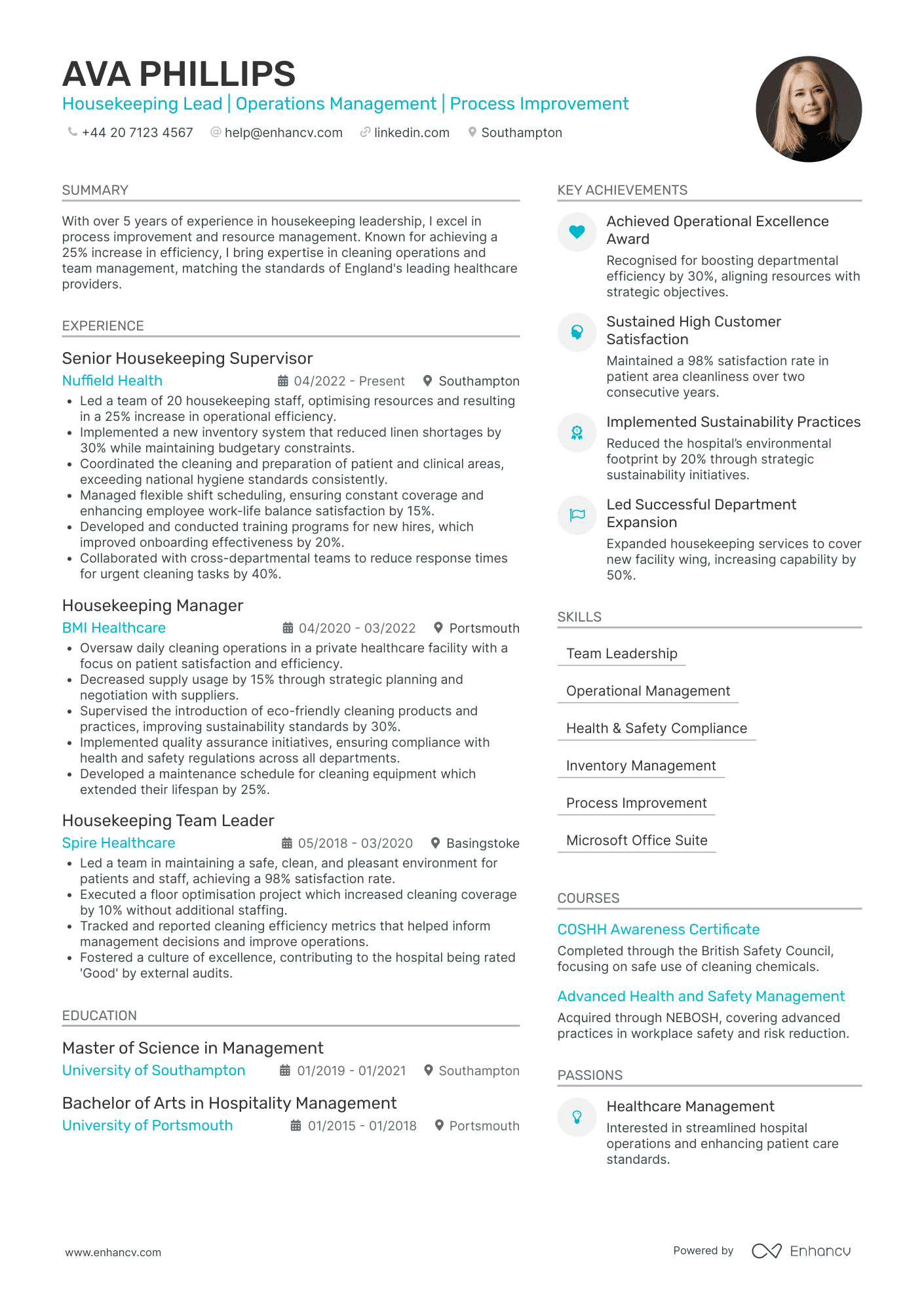 Housekeeper CV Examples & Guide for 2025