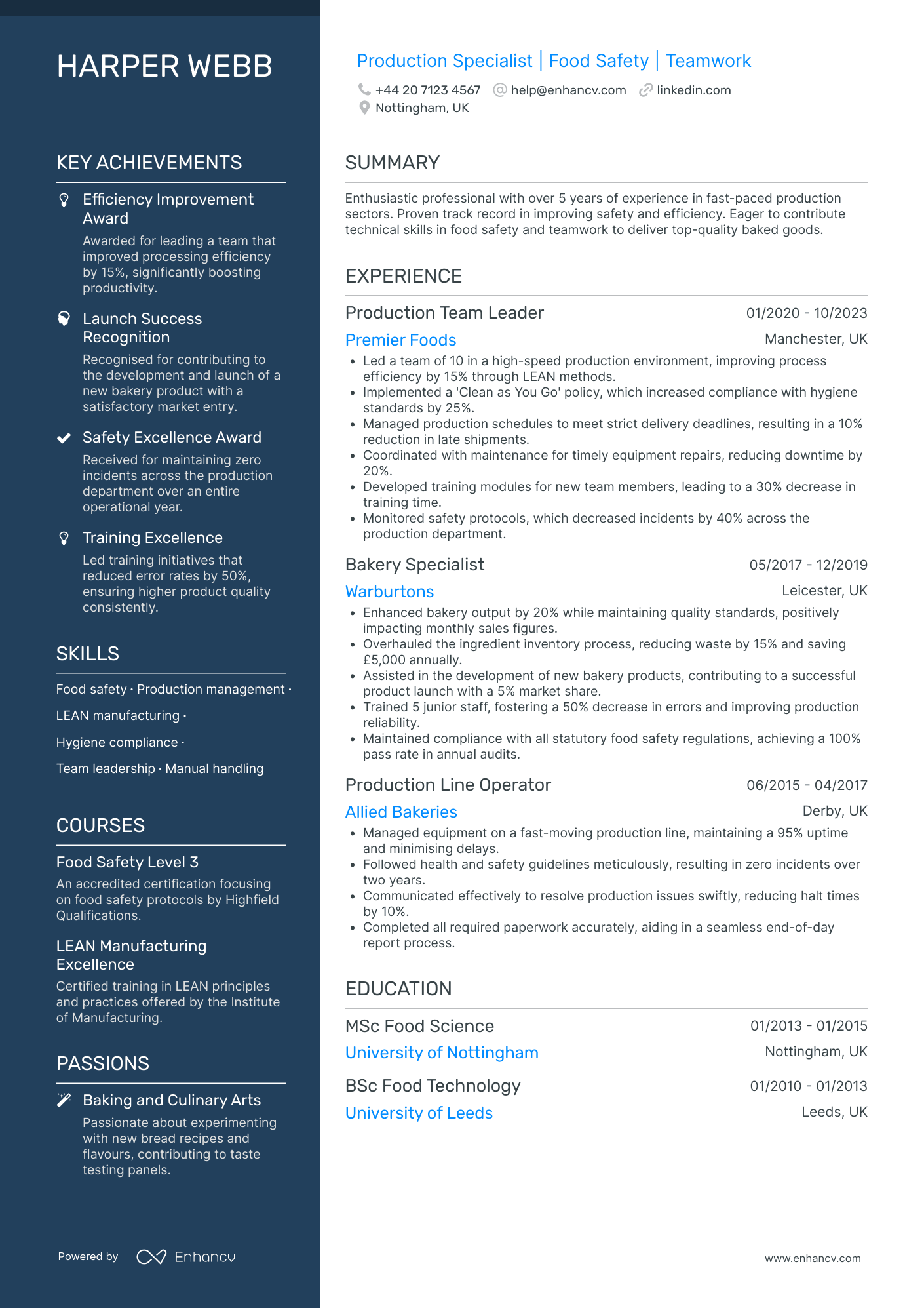 Baker CV Examples & Guide for 2026