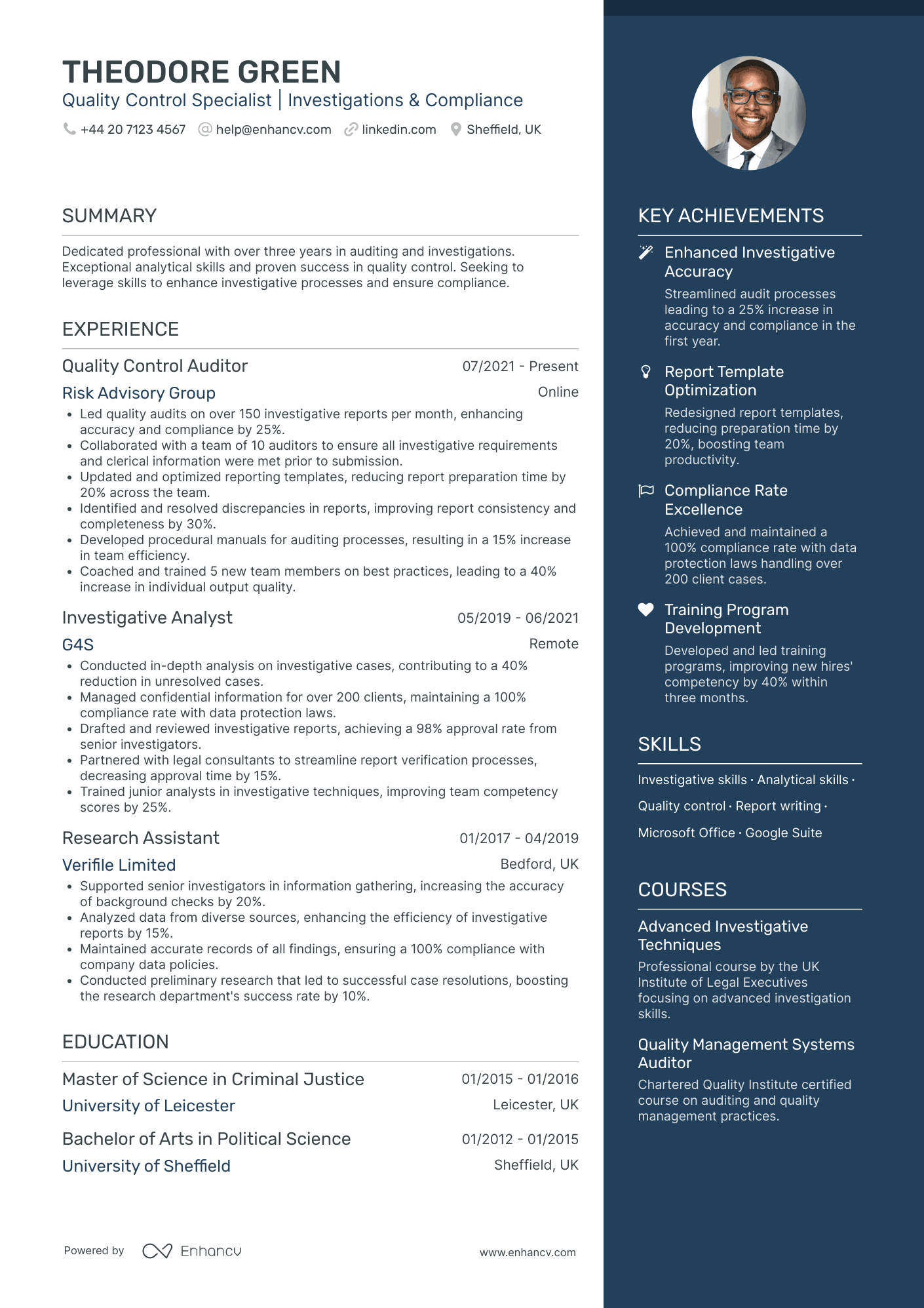 Quality Control CV Examples & Guide for 2026