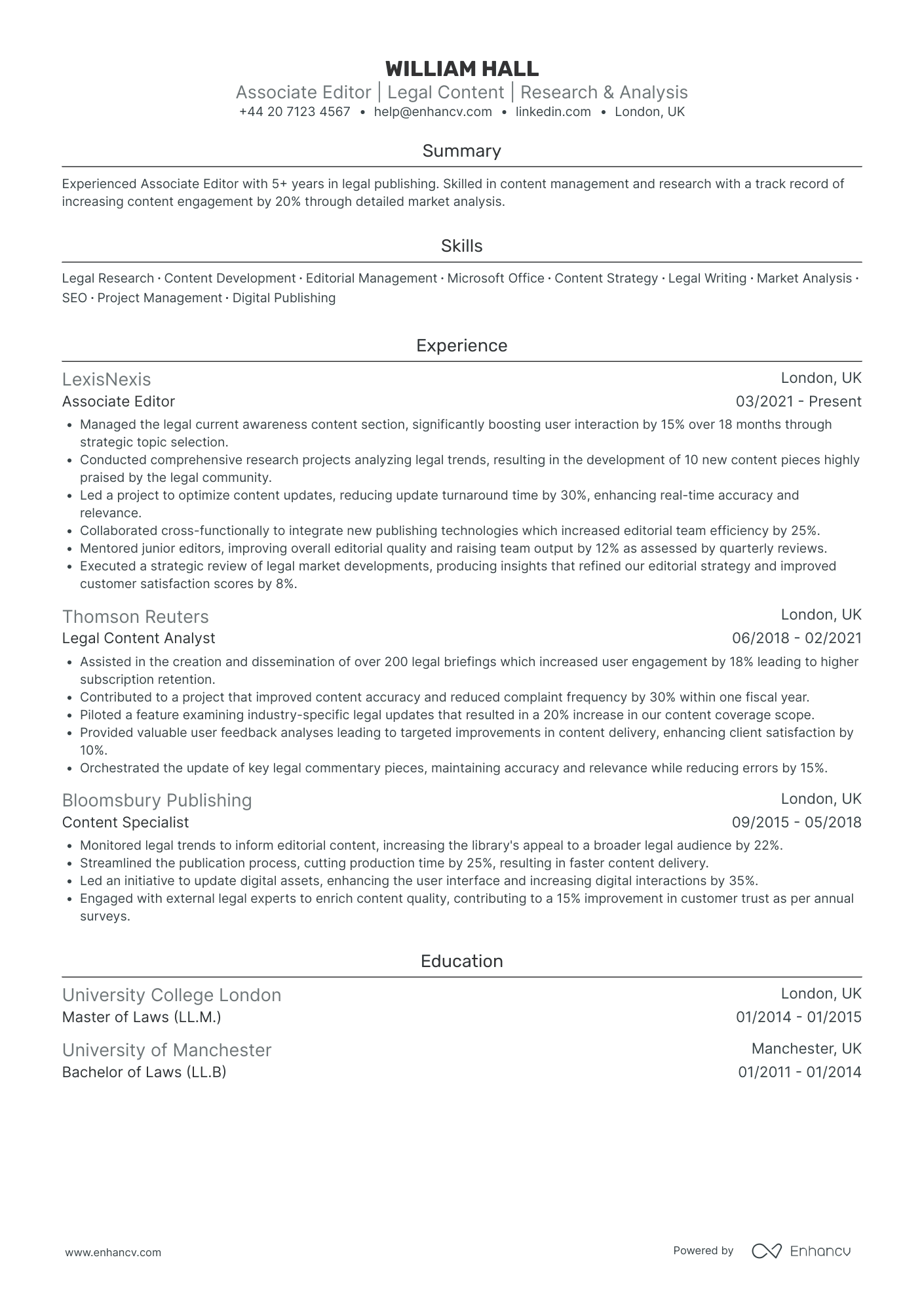Legal CV Examples & Guide for 2025
