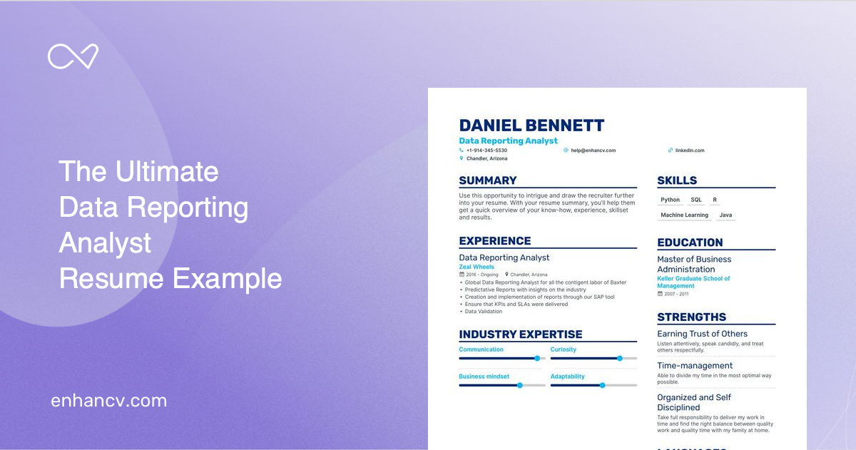 5 Data Reporting Analyst Resume Examples & Guide for 2023
