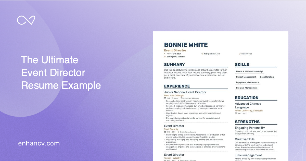 5 Event Director Resume Examples & Guide for 2023