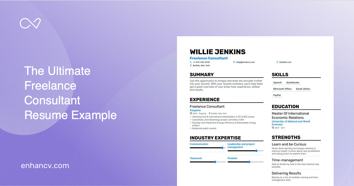 5 Freelance Consultant Resume Examples & Guide for 2023