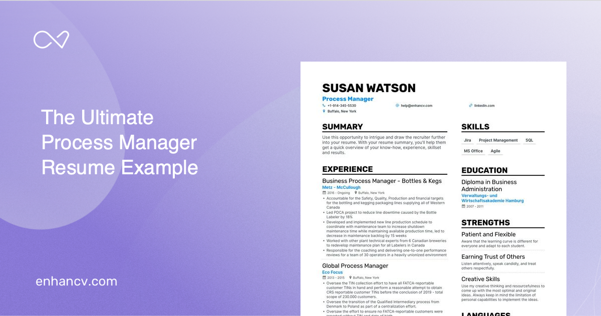3 Process Manager Resume Examples & Guide for 2023