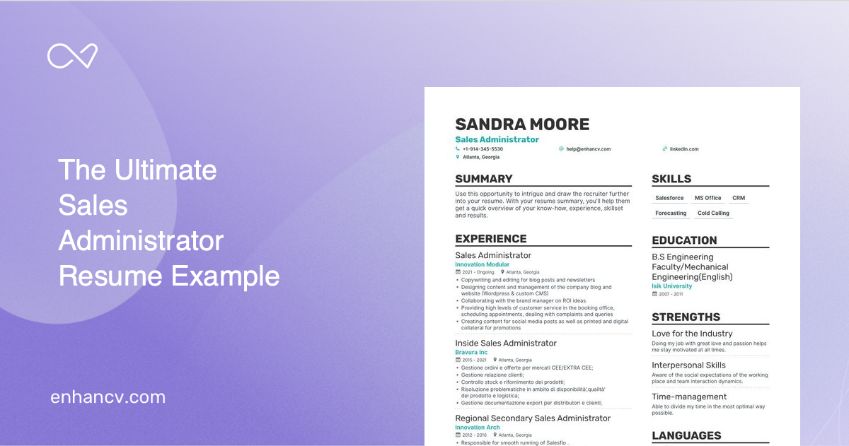 5 Sales Administrator Resume Examples Guide For 2023 5-sales-administrator-resume-examples-guide-for-2023