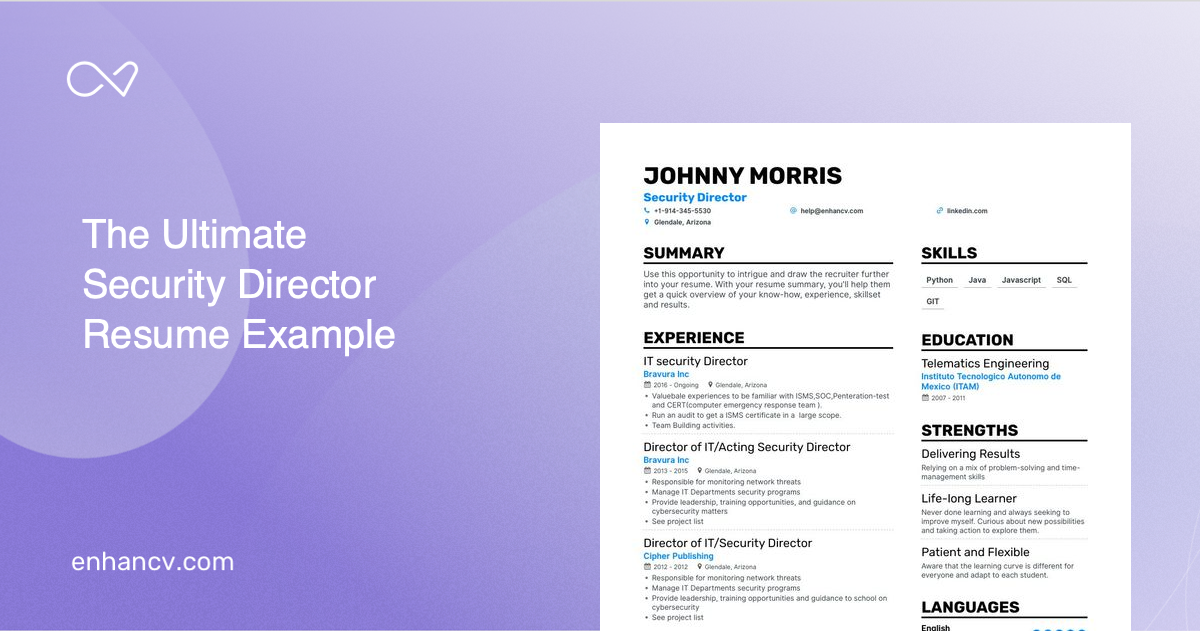 5 Security Director Resume Examples & Guide for 2024