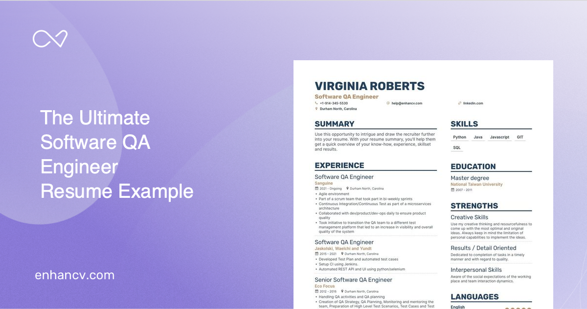 5 Software QA Engineer Resume Examples Guide For 2023 5 Software QA Engineer Resume Examples Guide For 2023