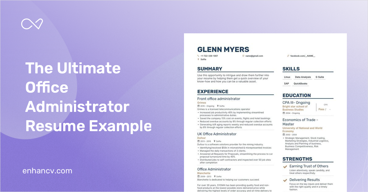 6 Office Administrator Resume Examples & Guide for 2023