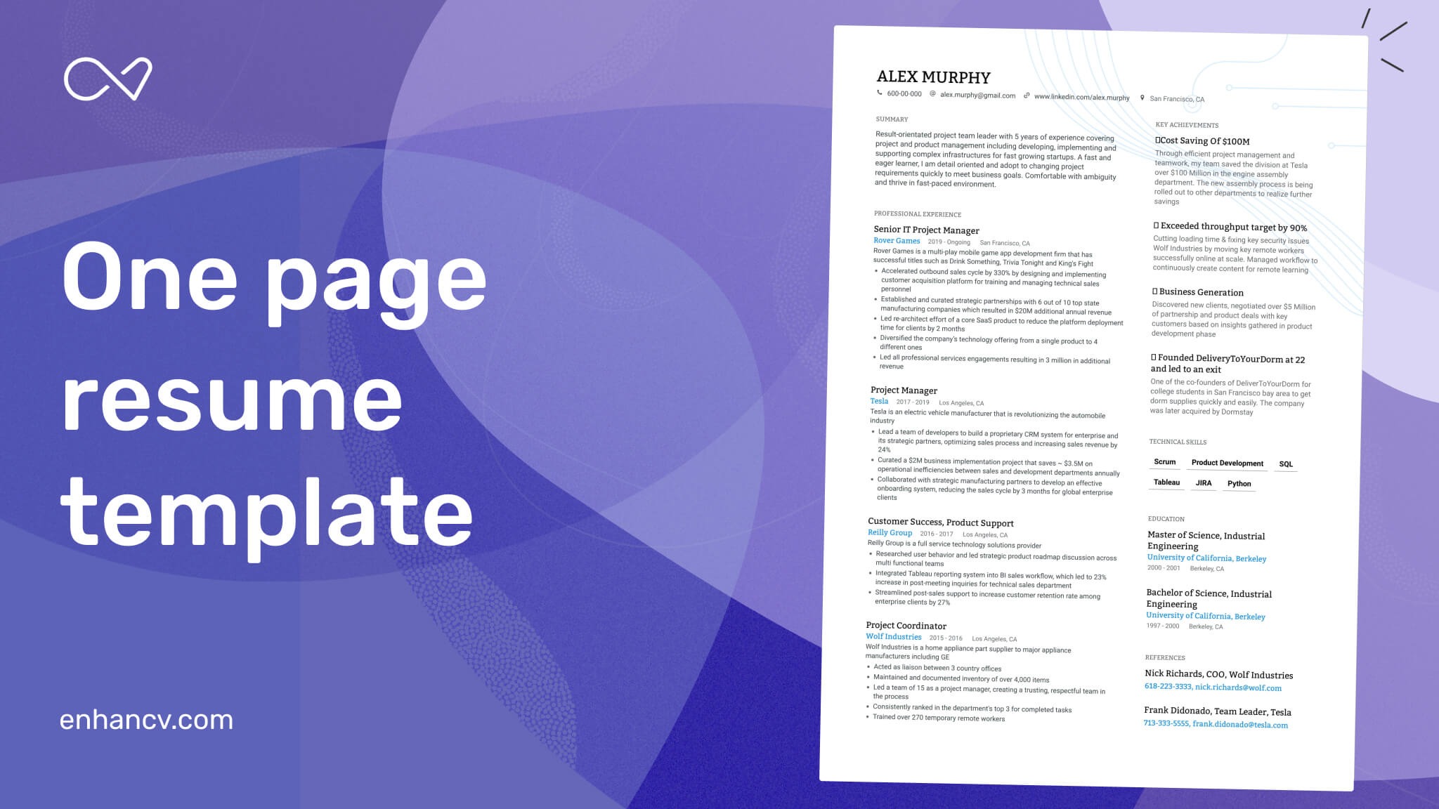 One-Page Resume Templates for 2025 | PDF & TXT