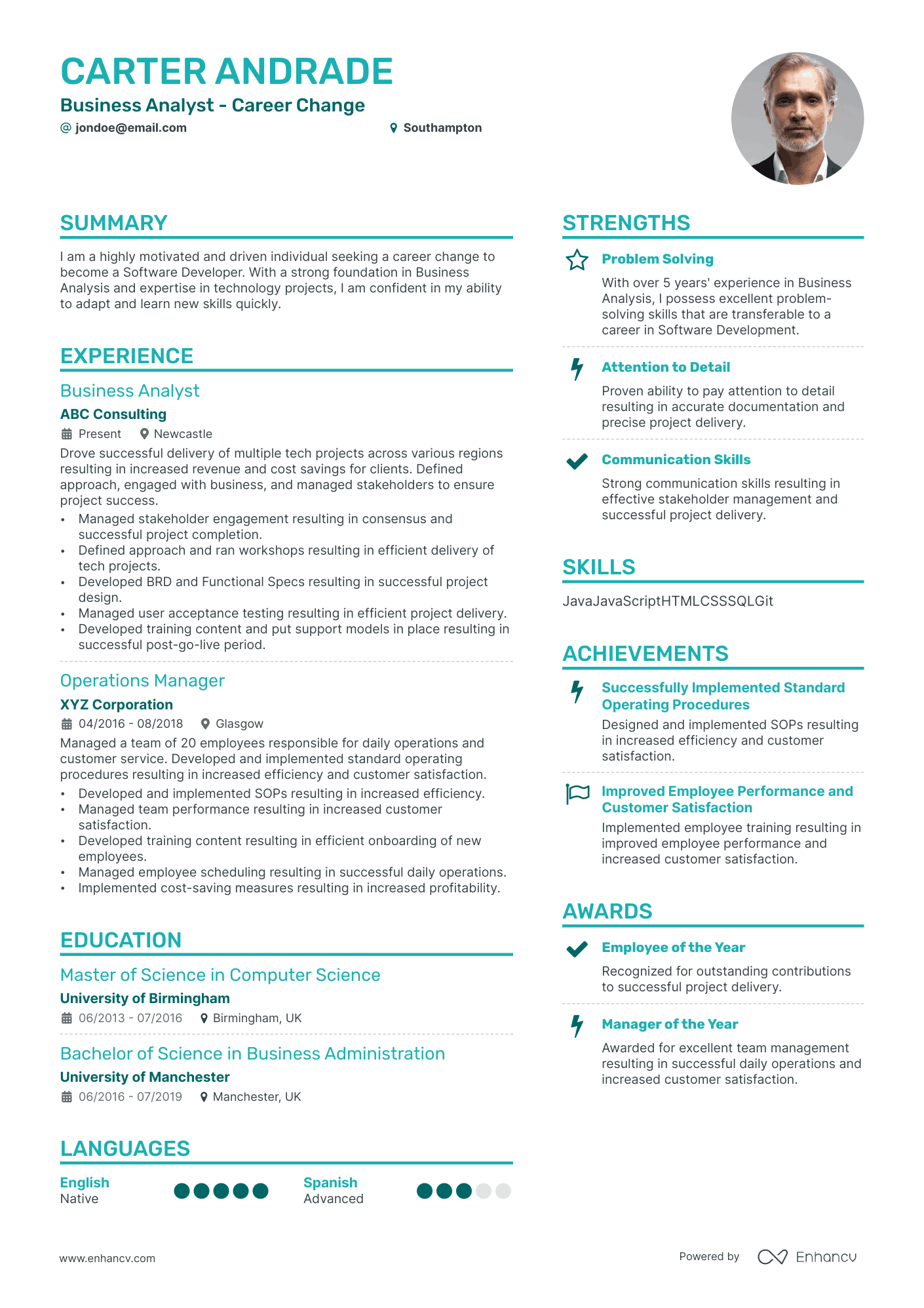 3 Business Analyst CV Examples for 2024