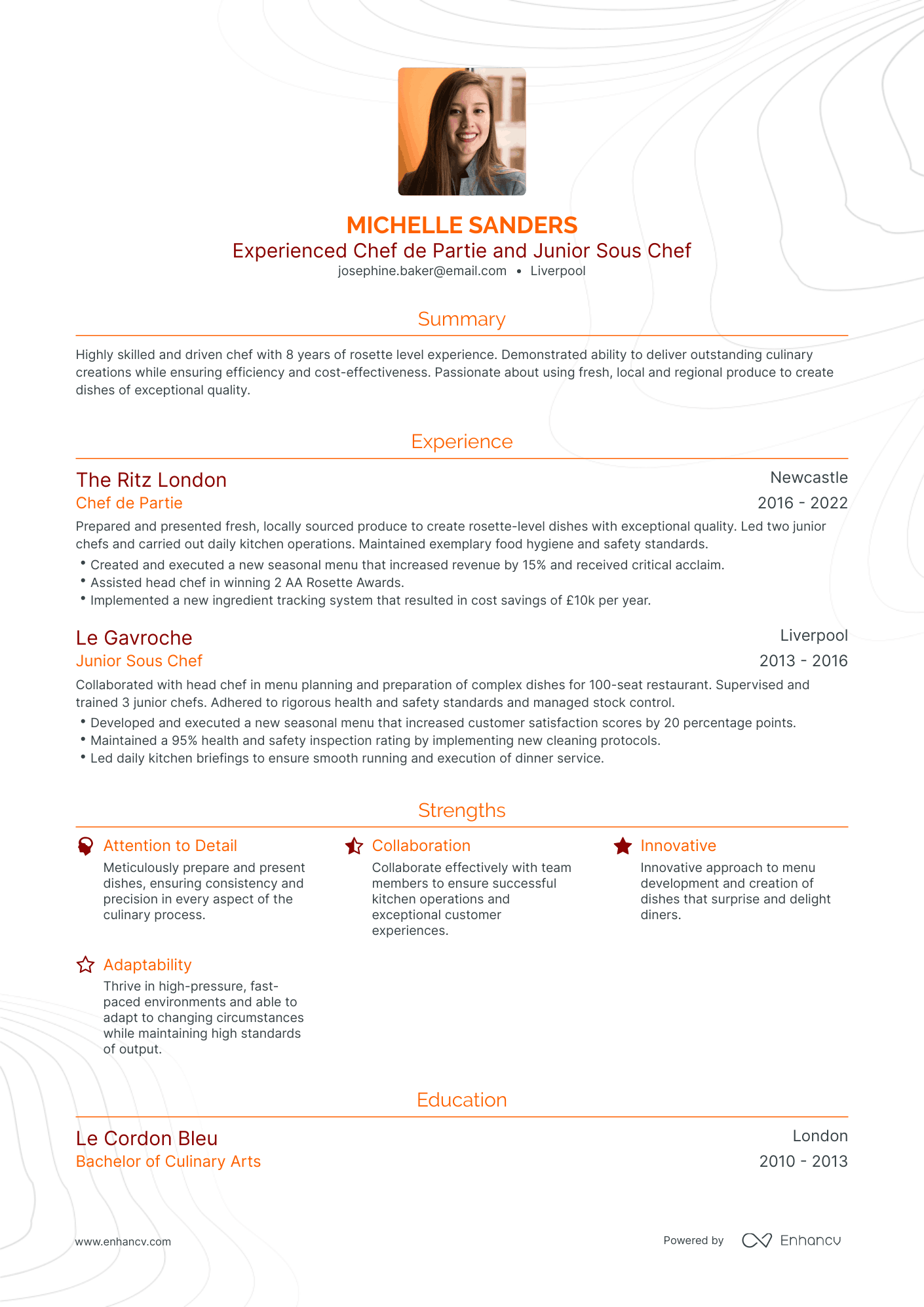 3 Chef CV Examples for 2023