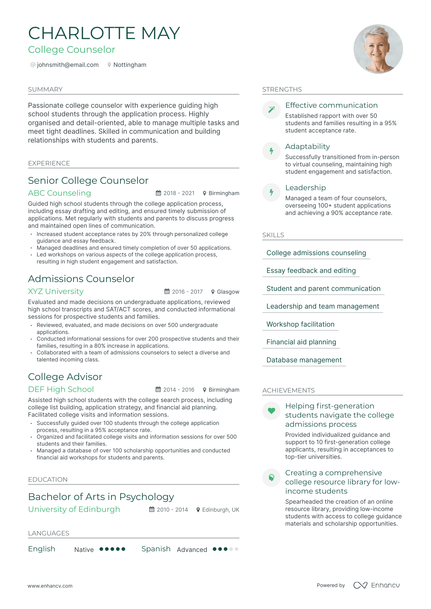 3 College CV Examples for 2023