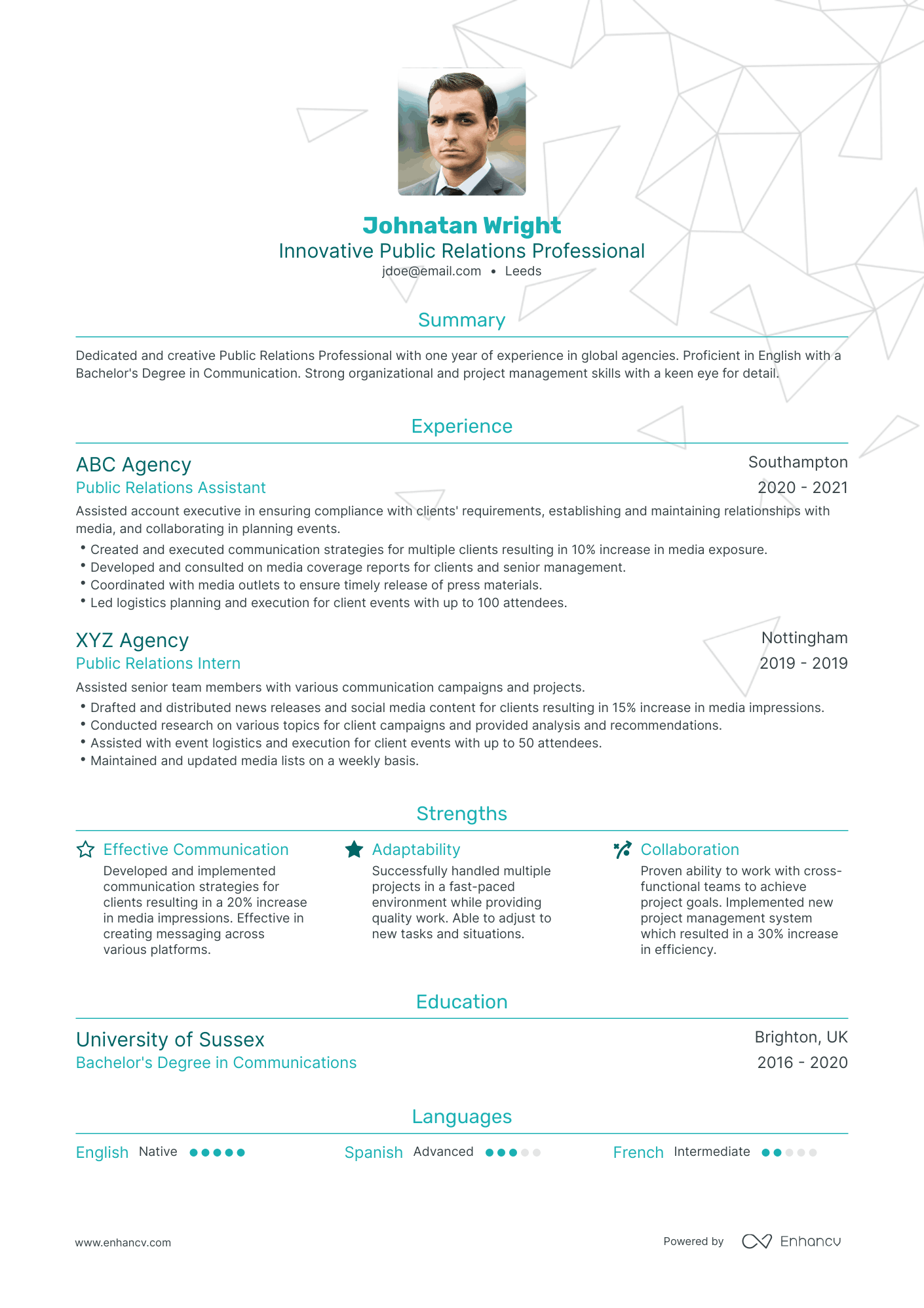 3 Public Relations CV Examples for 2023