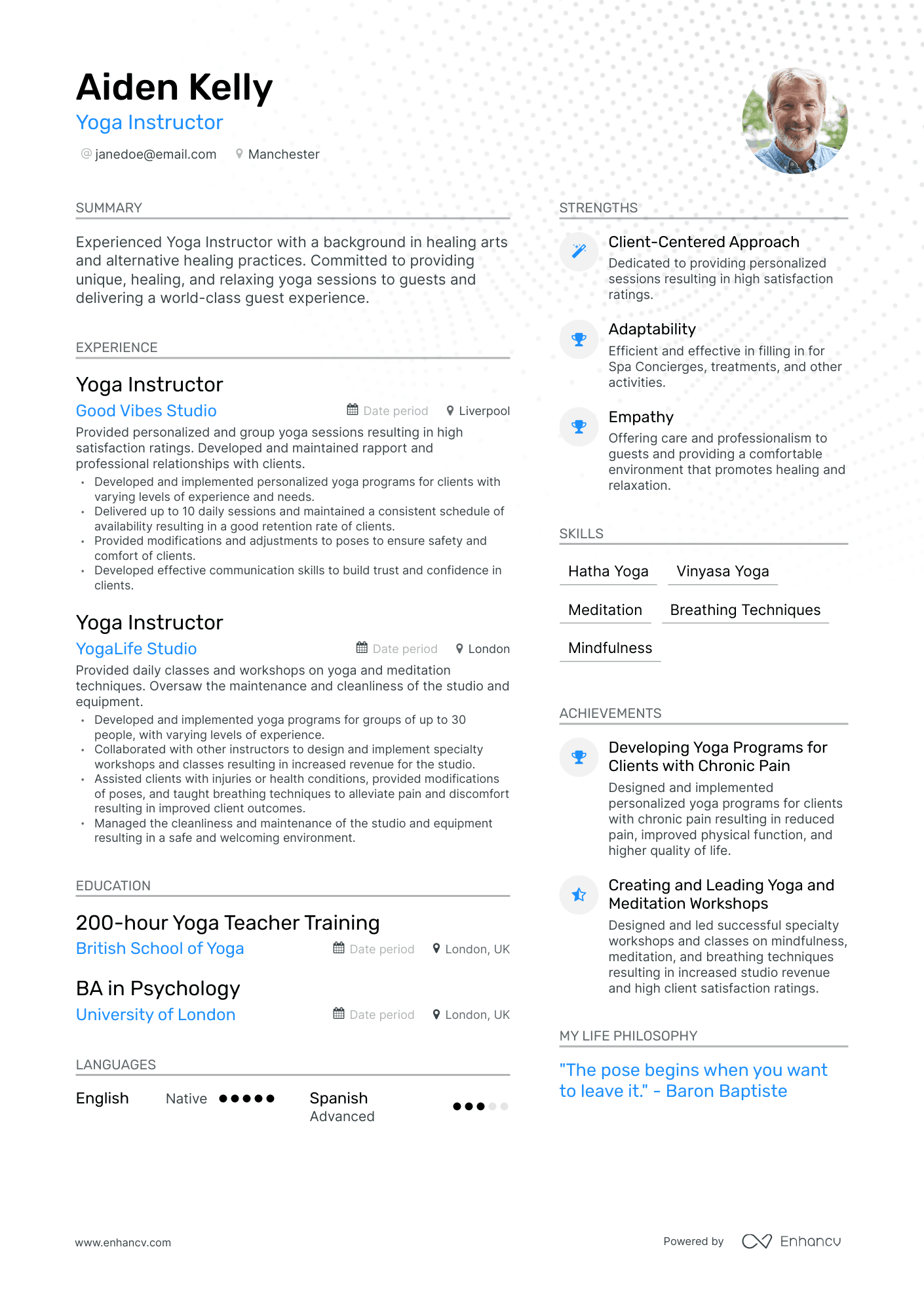 3 Yoga Instructor CV Examples for 2023