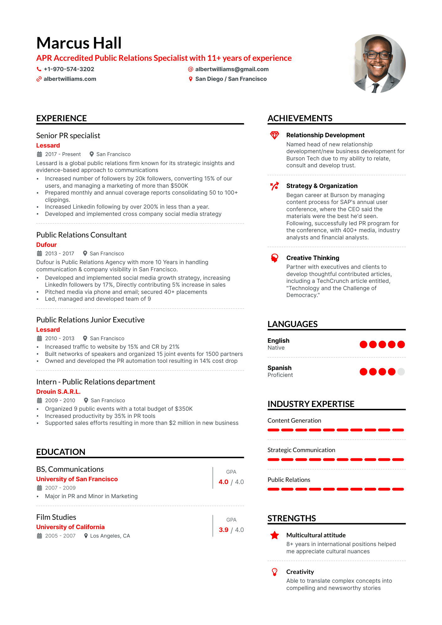 4 Public Relations Specialist Resume Examples & Guide for 2024