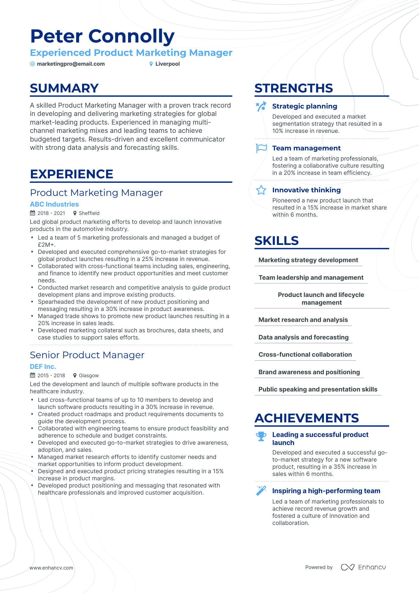 3 Product Marketing Manager CV Examples for 2023