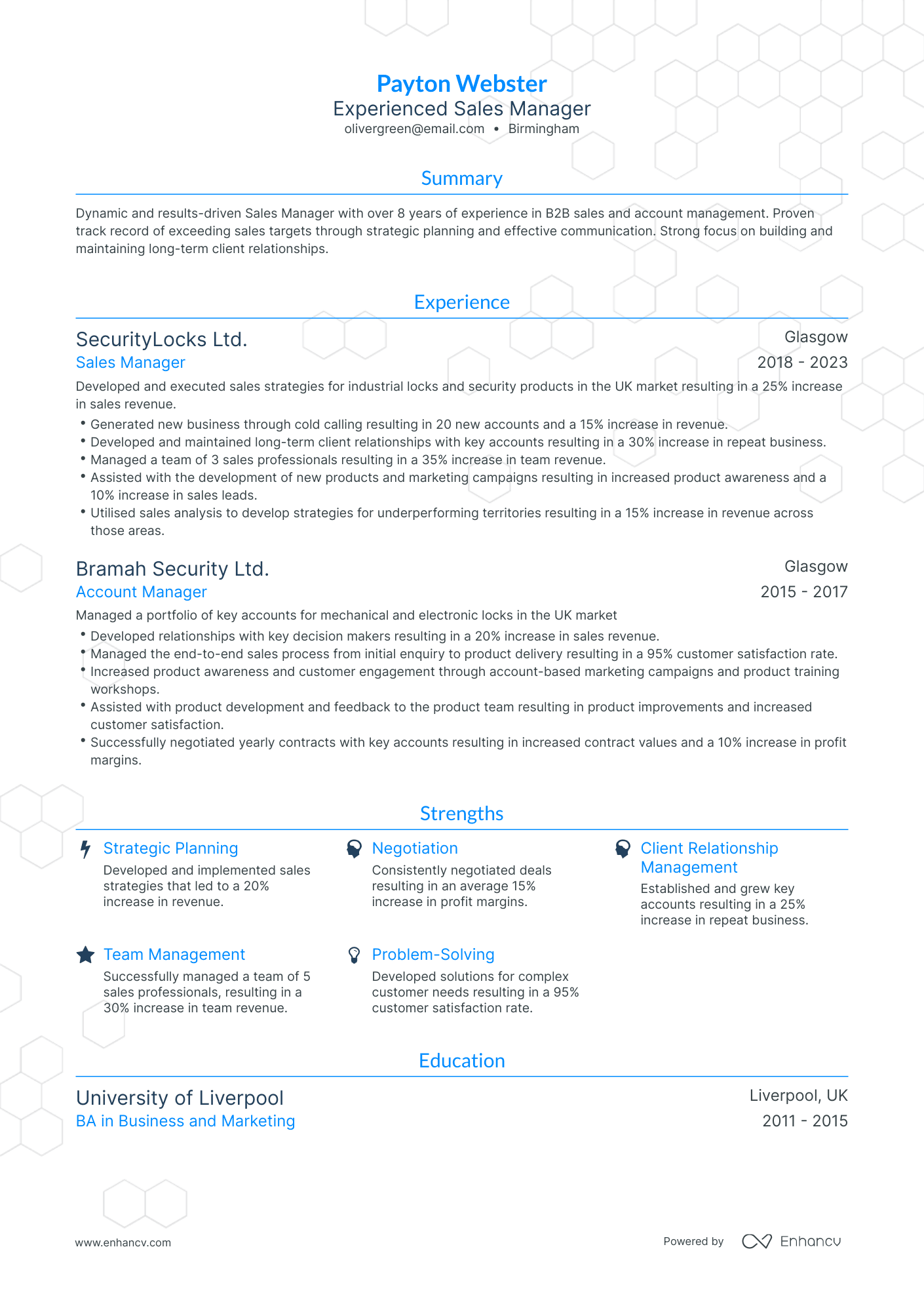 3 Sales Manager CV Examples for 2023