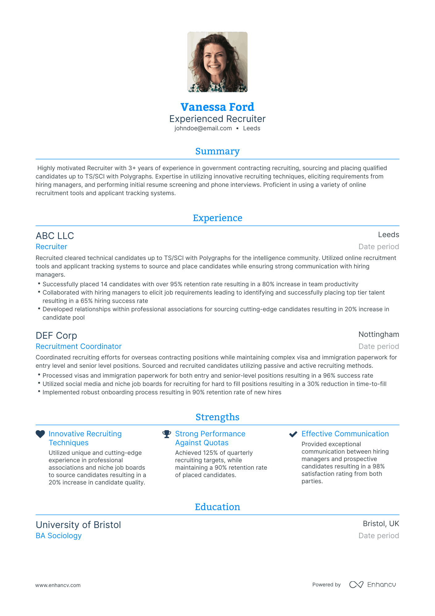 3 Recruiter CV Examples for 2023