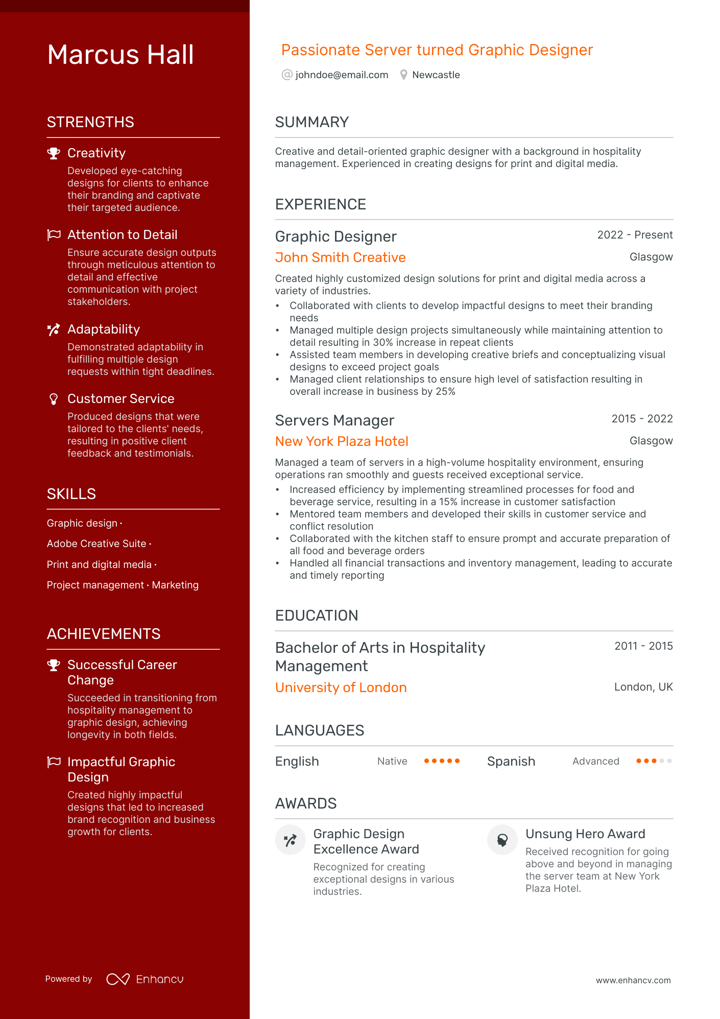 3 Server CV Examples for 2024