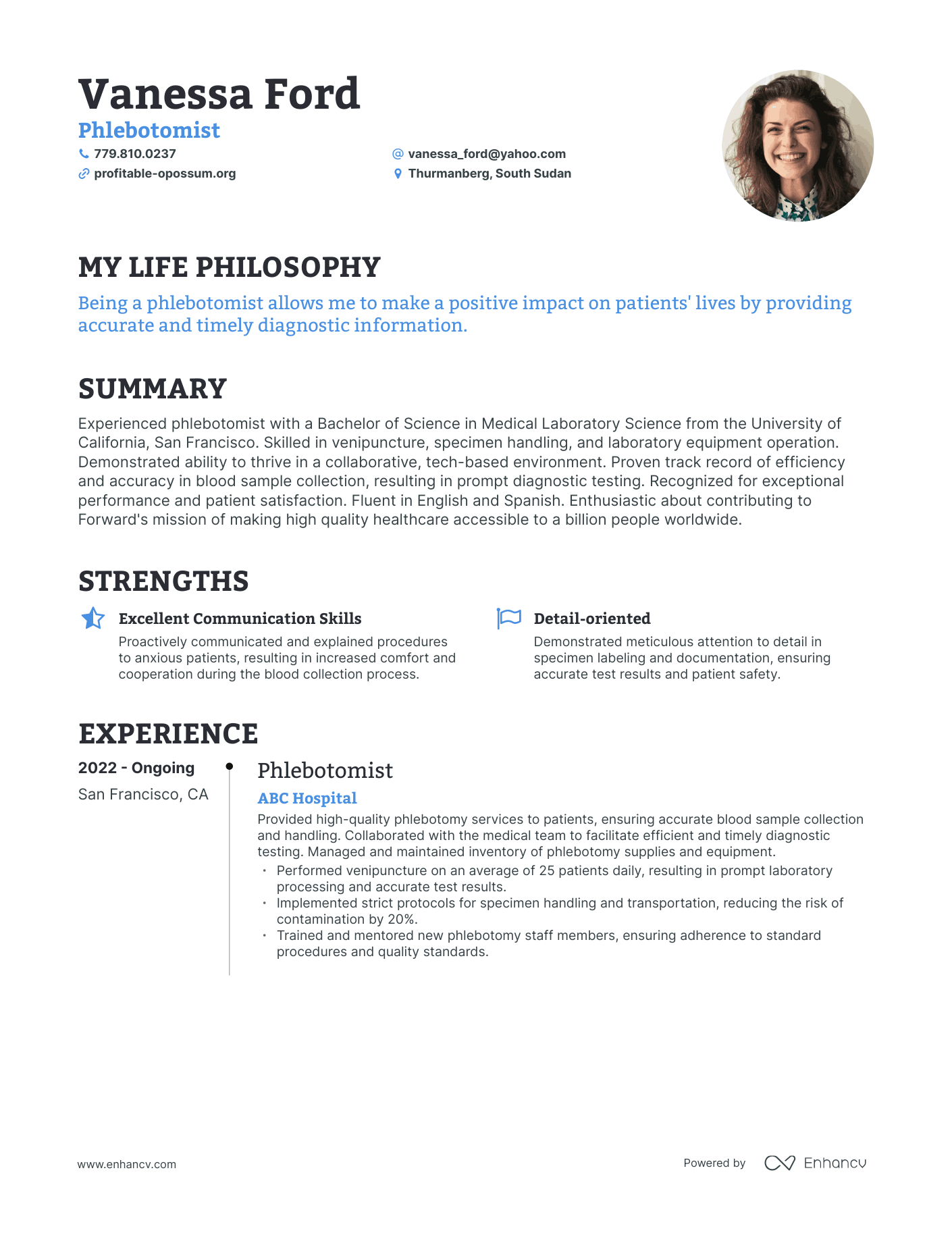 3 Successful Phlebotomist Resume Examples And Writing Tips For 2024 3 Successful Phlebotomist Resume Examples And Writing Tips For 2024