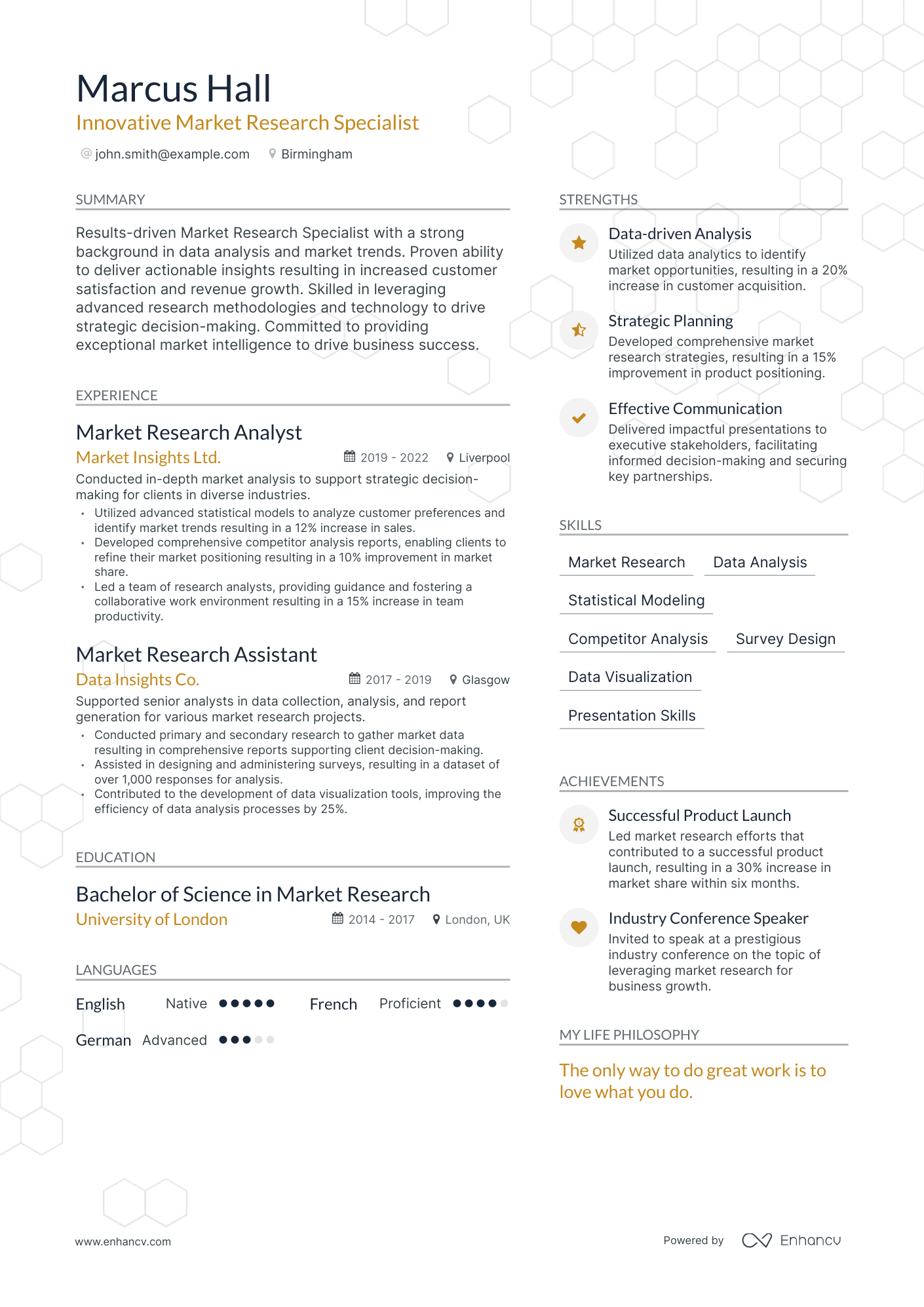 3 Market Research CV Examples for 2023