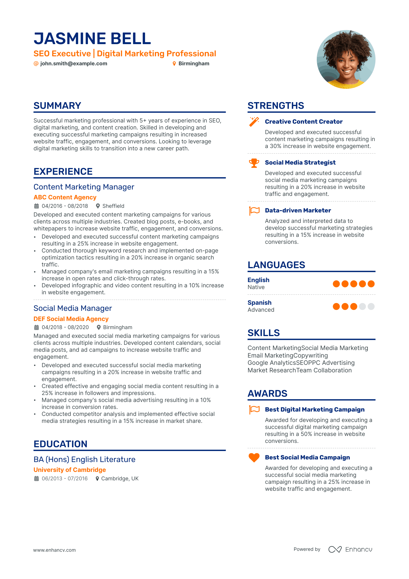 3 SEO CV Examples for 2024