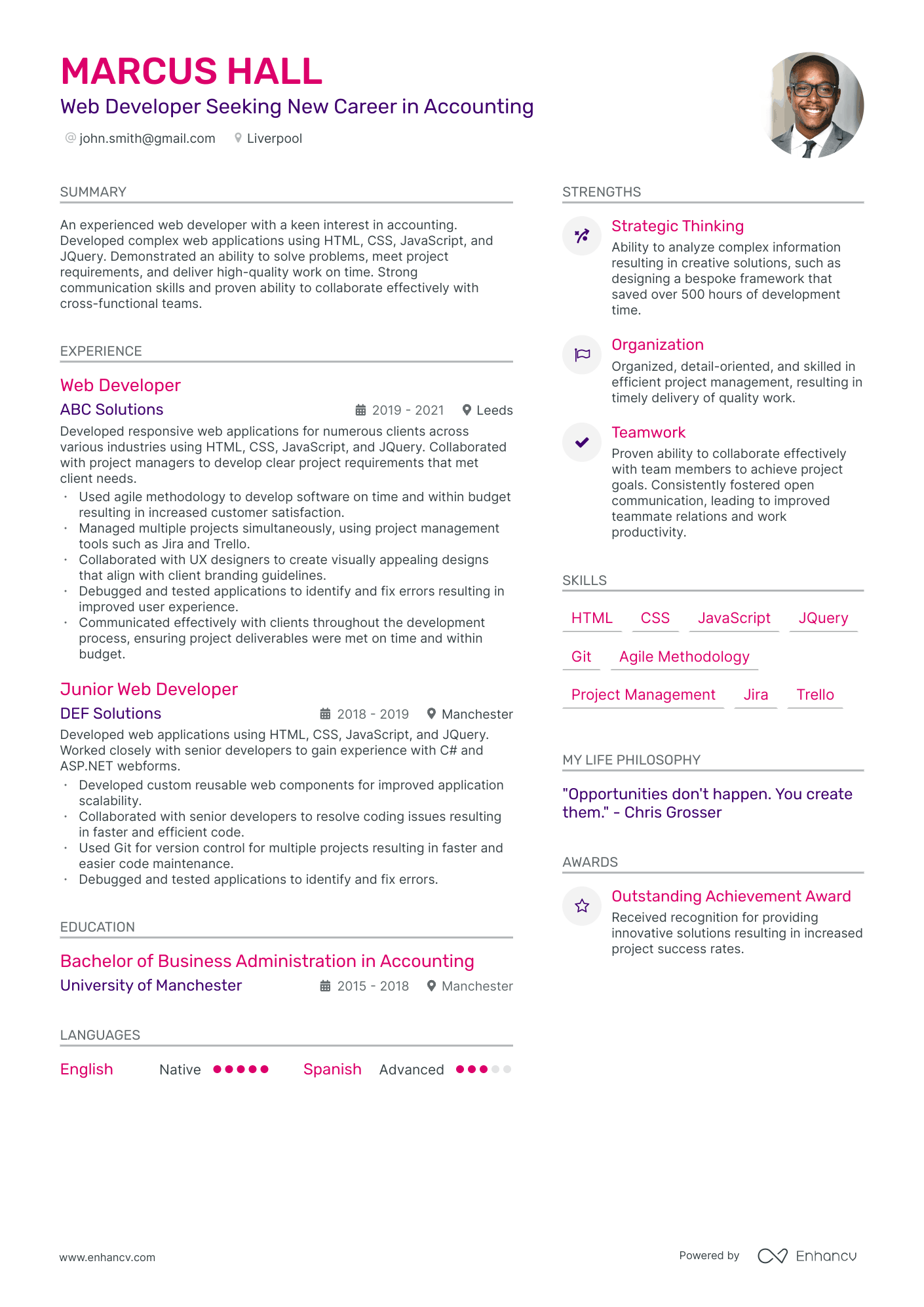 3 Web Developer CV Examples for 2024