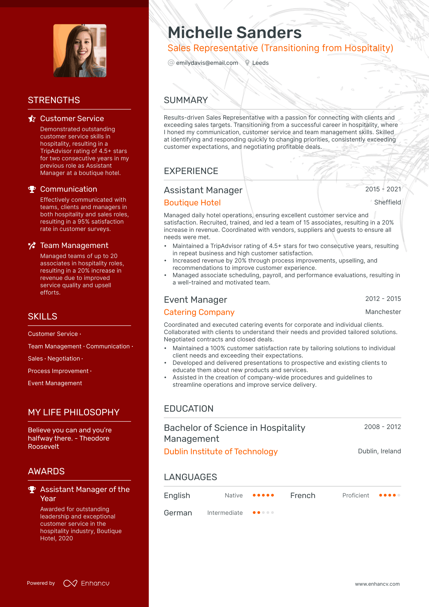 3 Sales Representative CV Examples for 2024