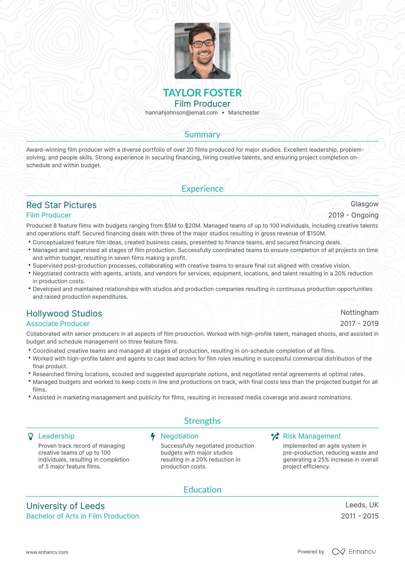 3 Film CV Examples for 2023