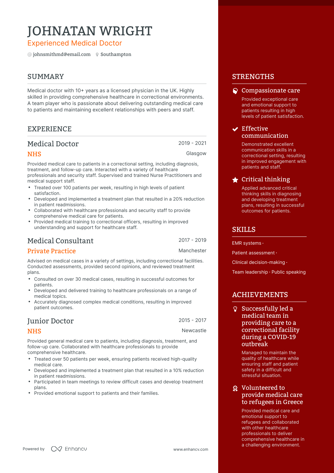 3 Doctor CV Examples for 2023