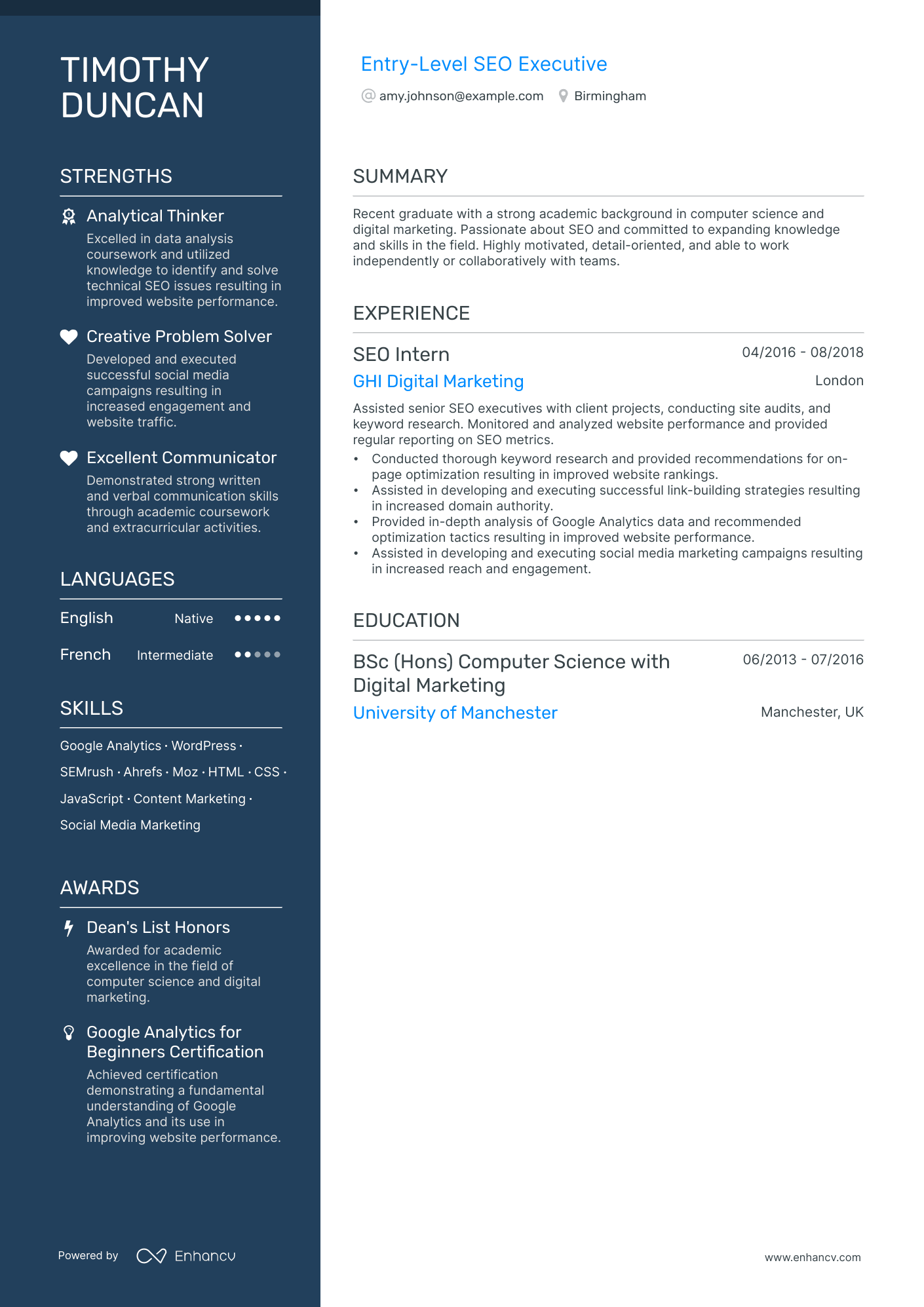 3 SEO CV Examples for 2024