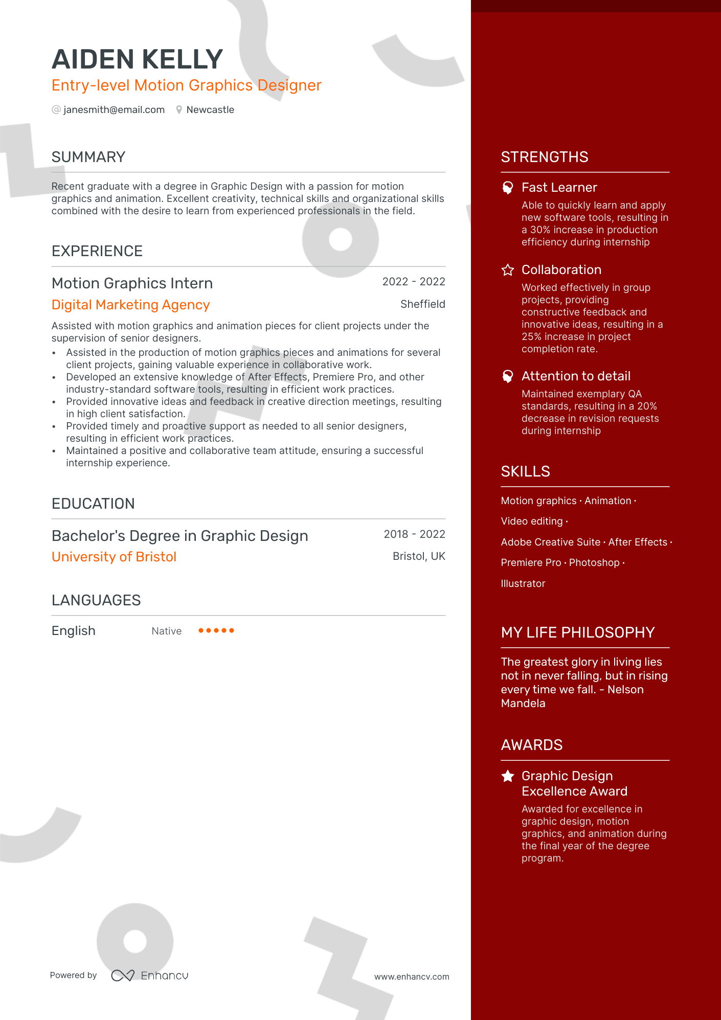 3 Motion Graphics CV Examples for 2024