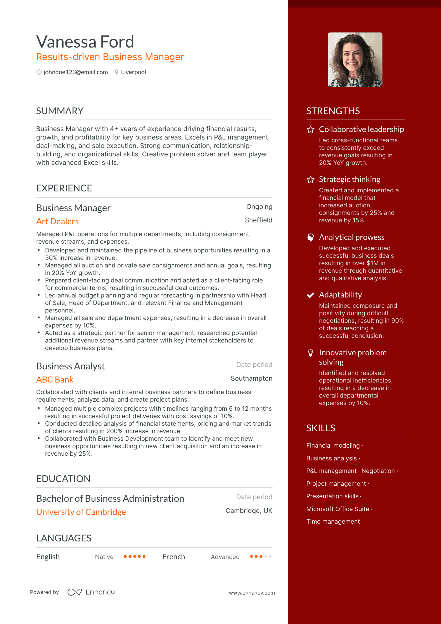 3 Business Manager CV Examples for 2023
