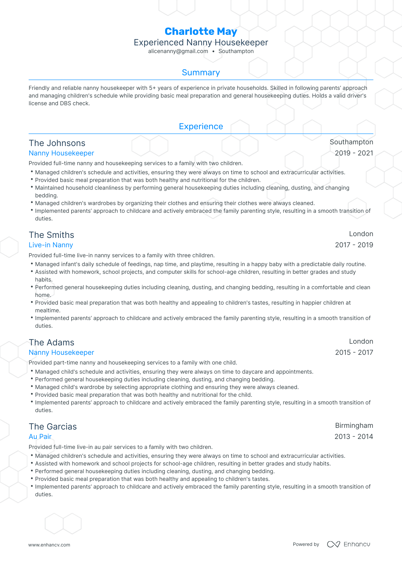 3 Nanny CV Examples For 2023