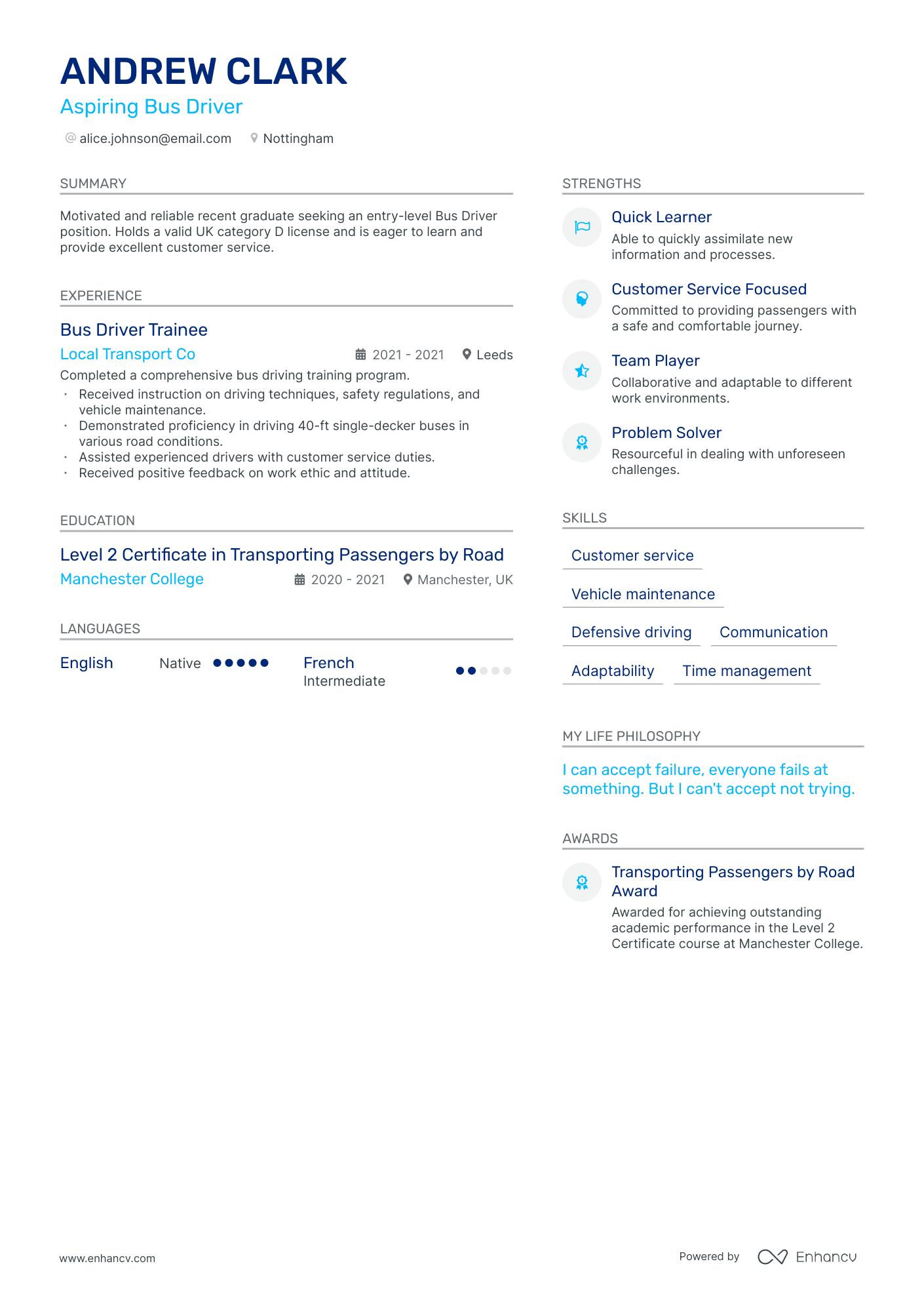3 Driver CV Examples for 2024