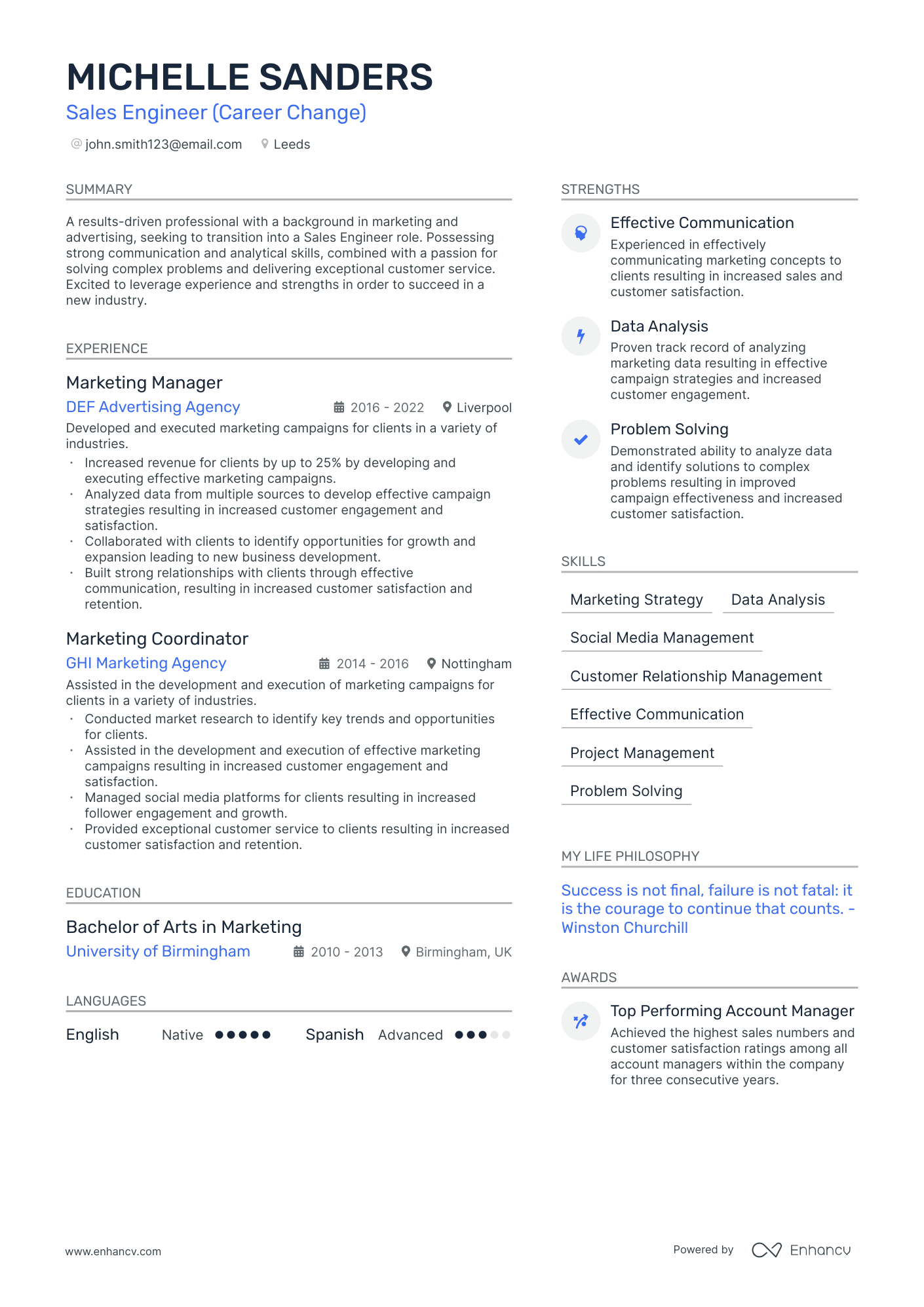 3 Sales Engineer CV Examples for 2024