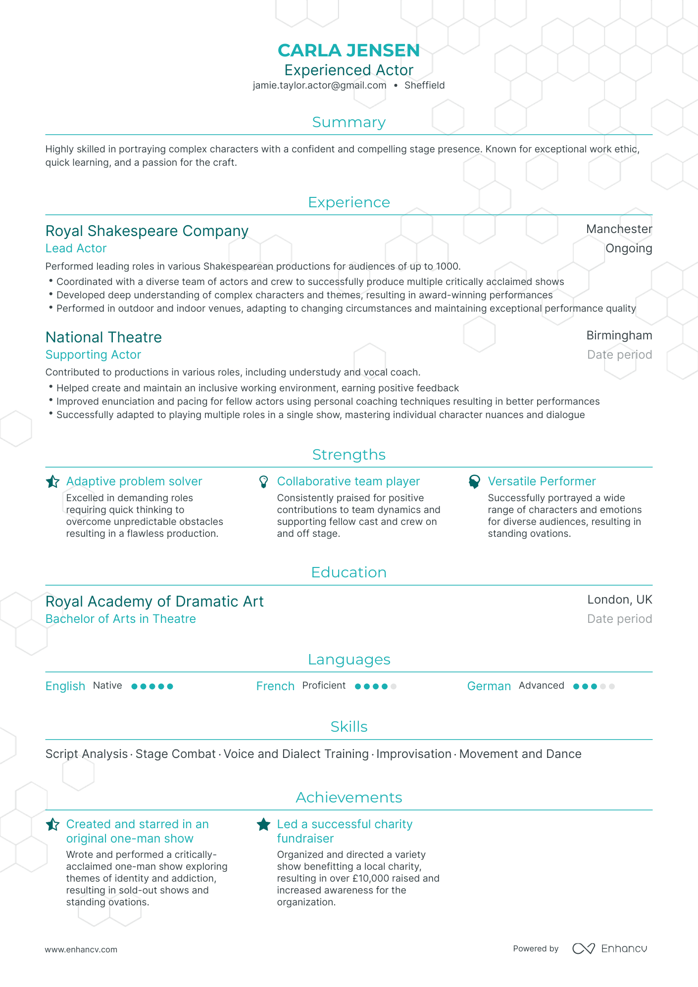 3 Acting CV Examples for 2023