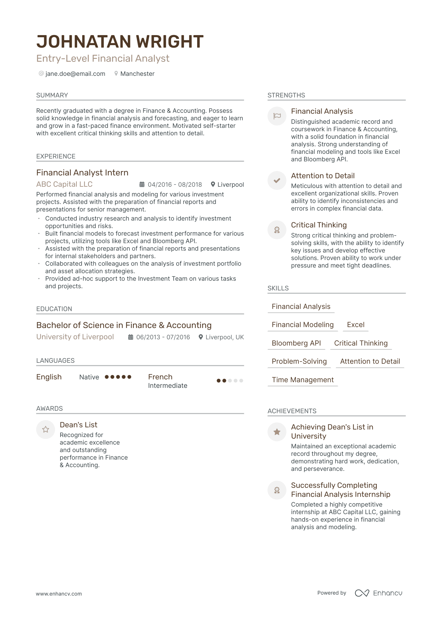 3 CFO CV Examples for 2024